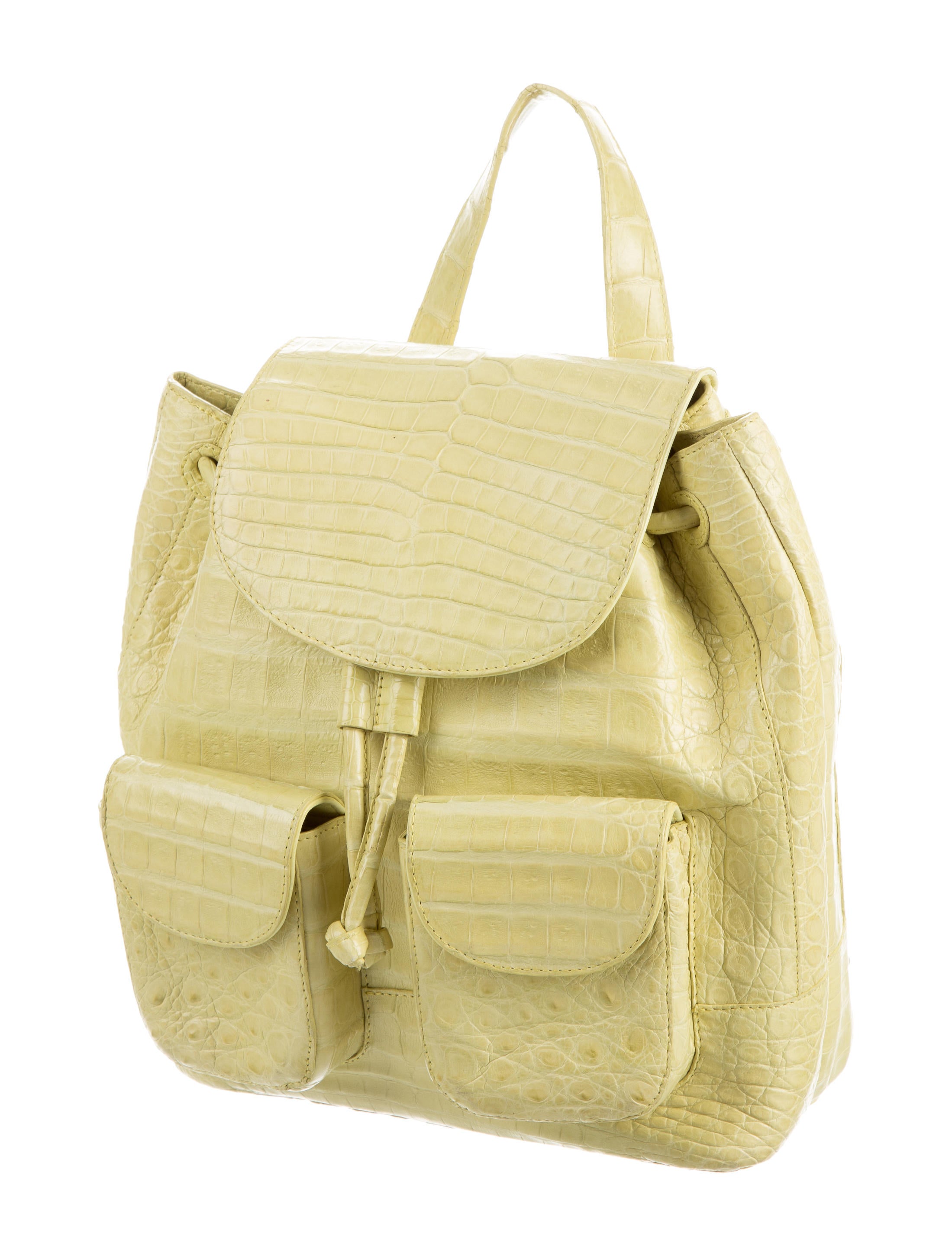 Nancy Gonzalez Small Drawstring Two-Pocket Backpack - Yellow Backpacks ...