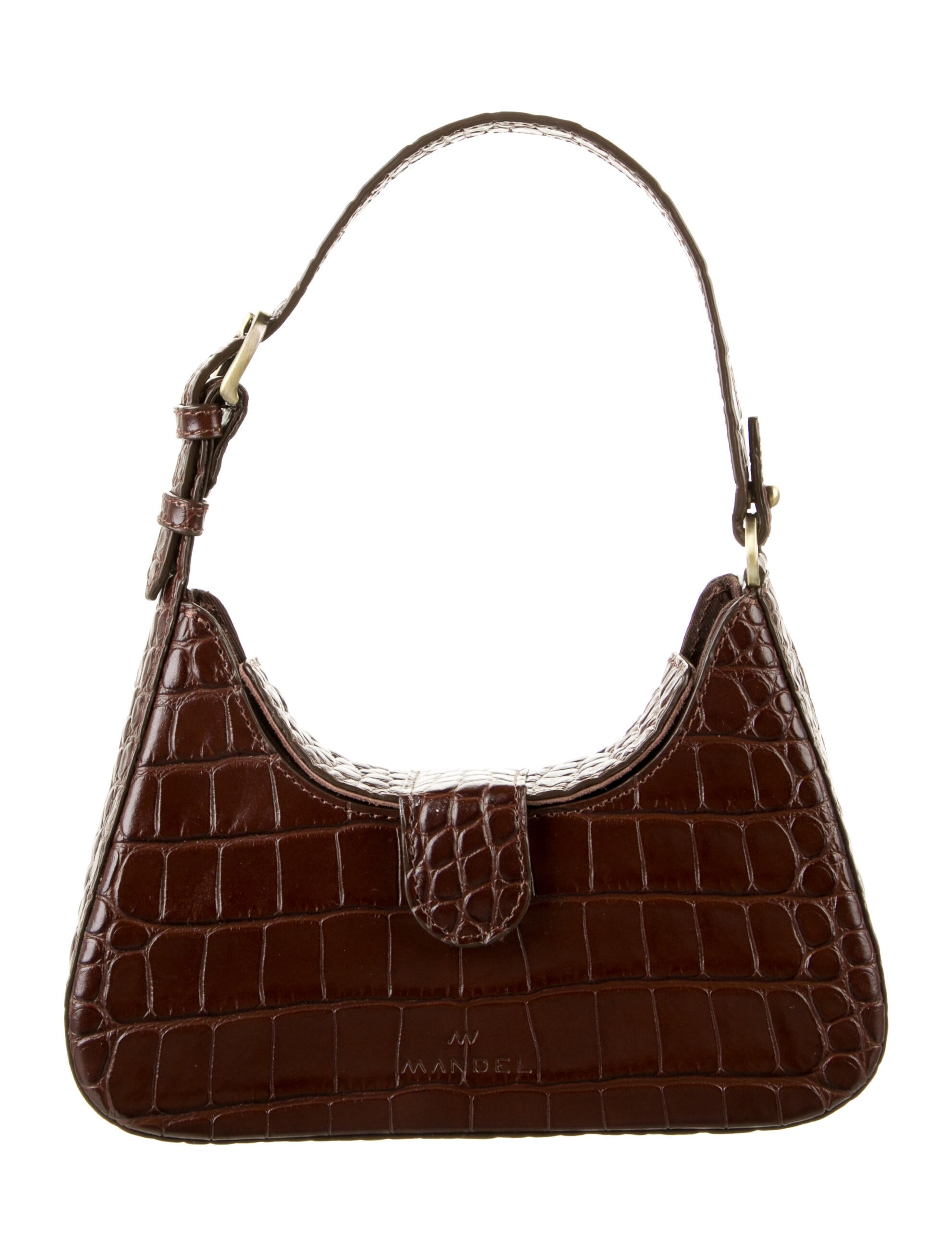 Nancy Gonzalez Crocodile Flap Handle Bag - Brown Handle Bags, Handbags ...