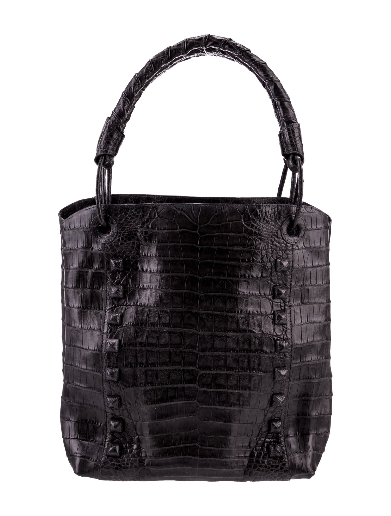 Nancy Gonzalez Crocodile Handle Bag - Blue Shoulder Bags, Handbags ...