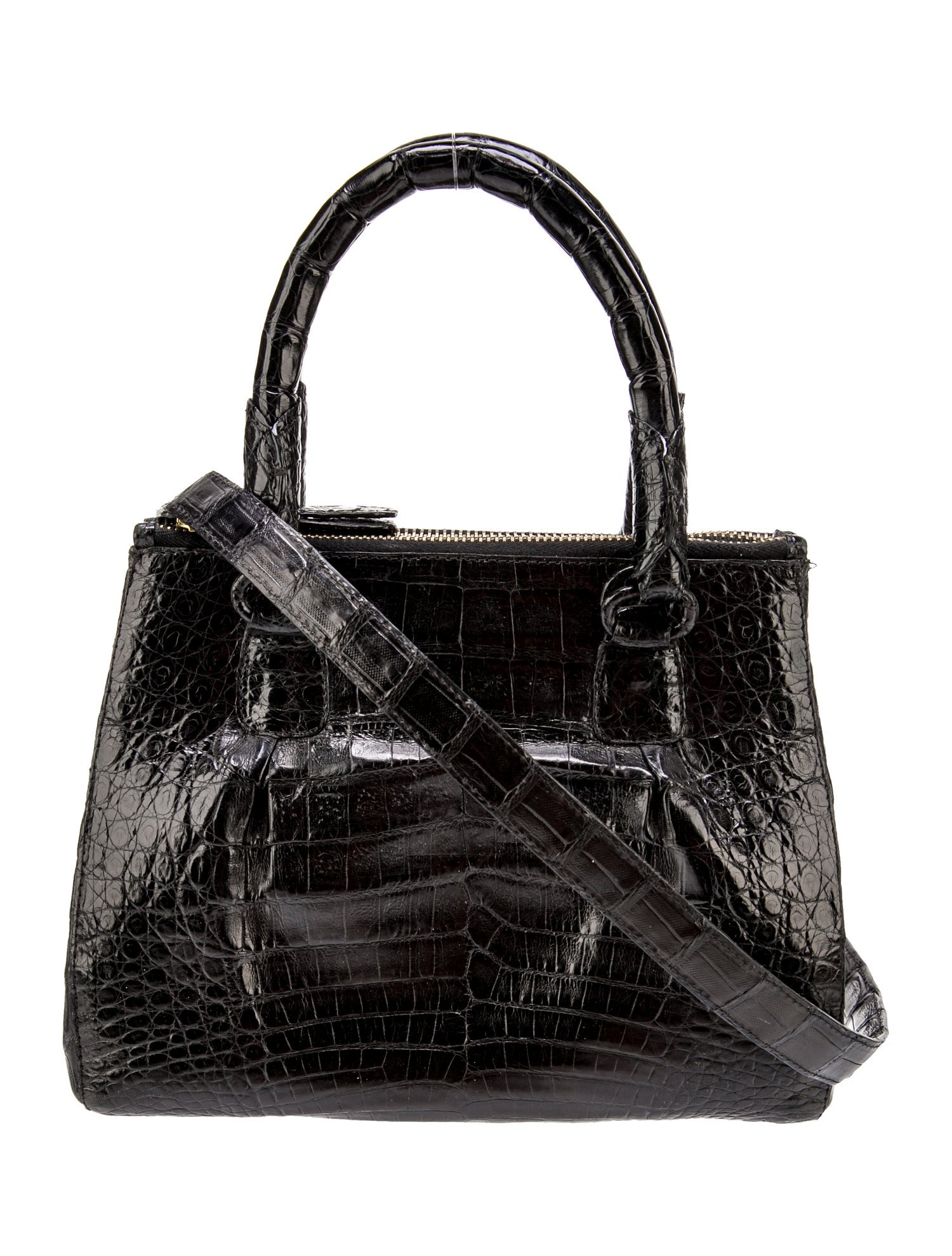 Nancy Gonzalez Crocodile Top Handle Bag - Blue Handle Bags, Handbags ...