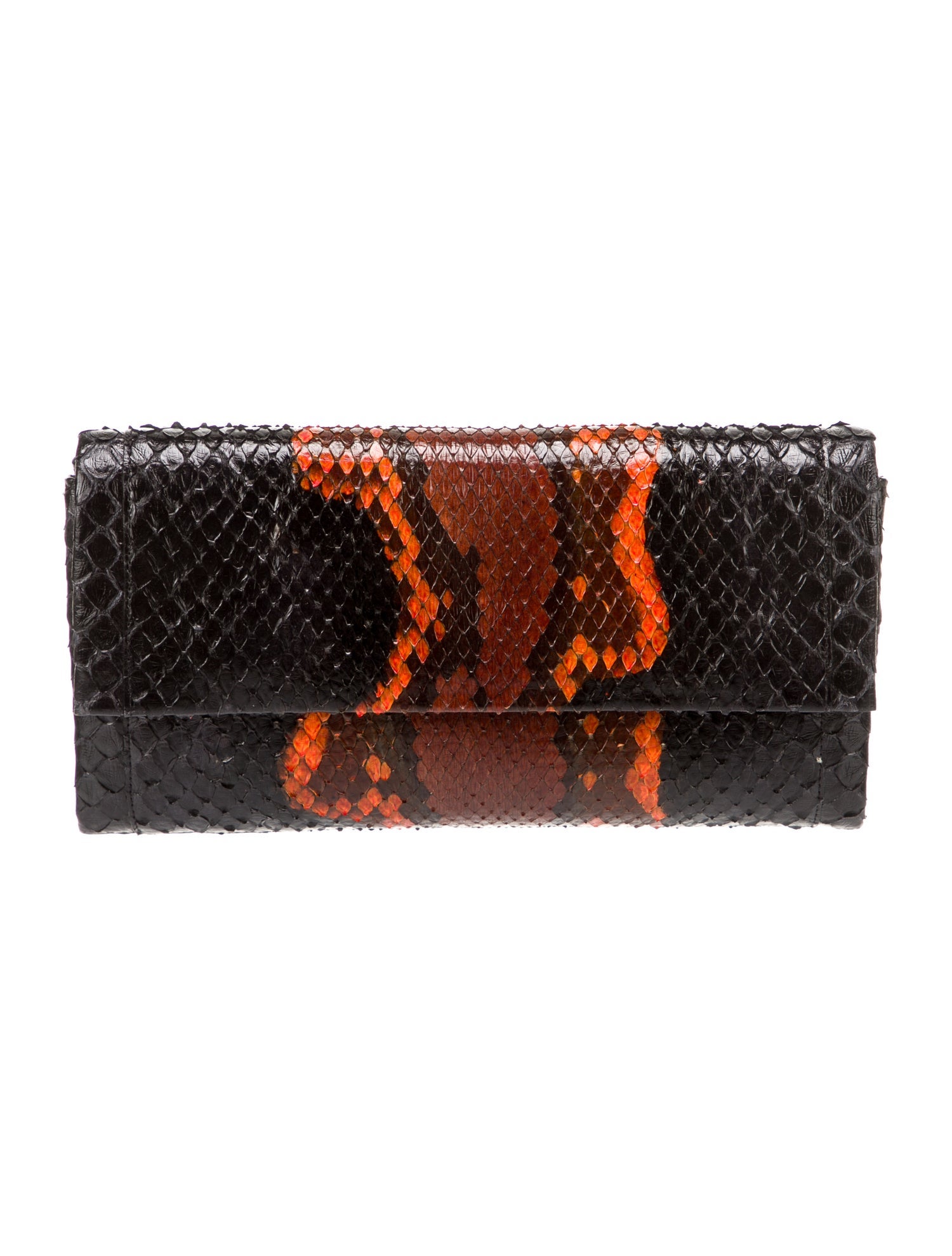 Nancy Gonzalez Python Clutch - Black Clutches, Handbags - NAN39884 ...