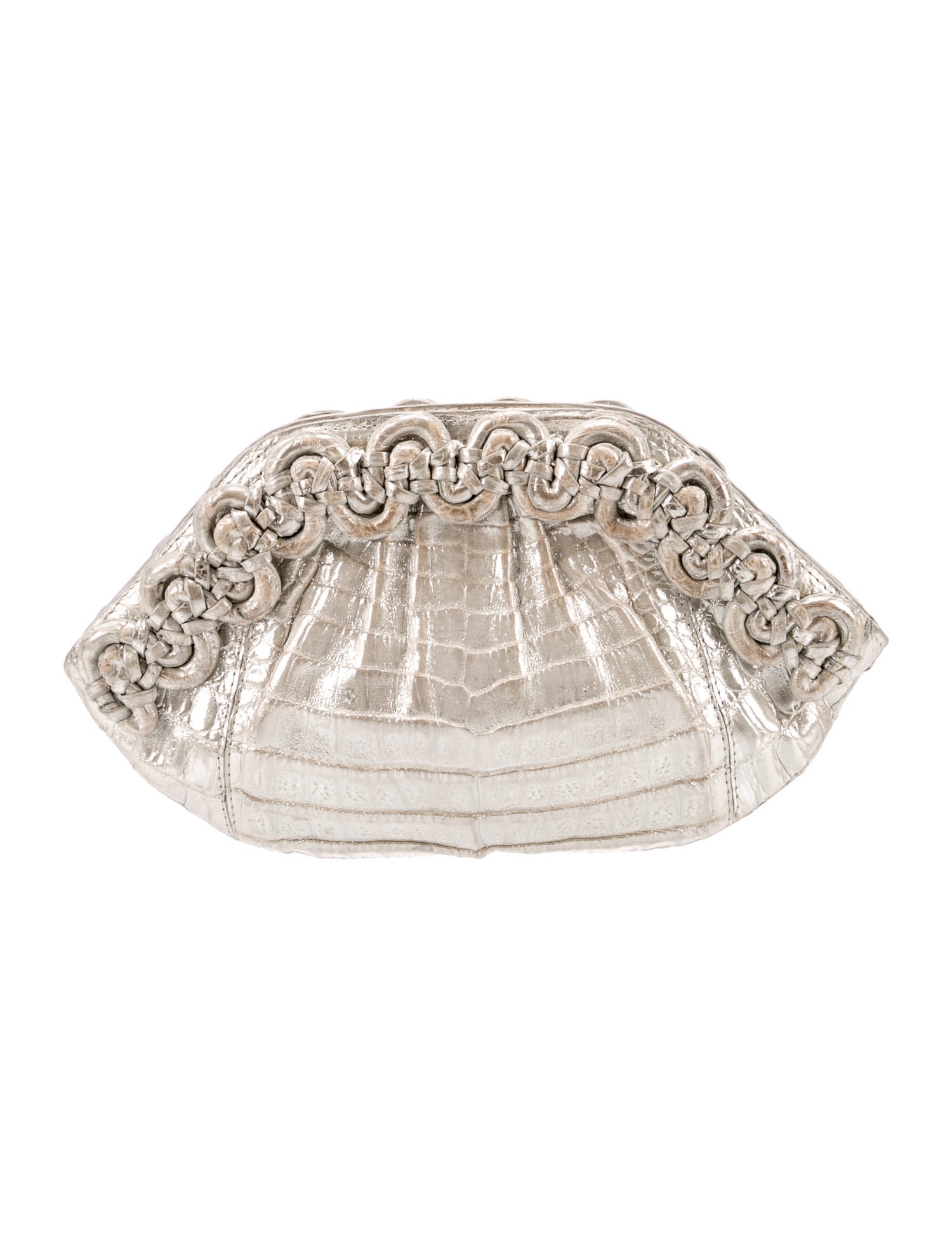 Nancy Gonzalez Crocodile Clutch - Metallic Clutches, Handbags ...