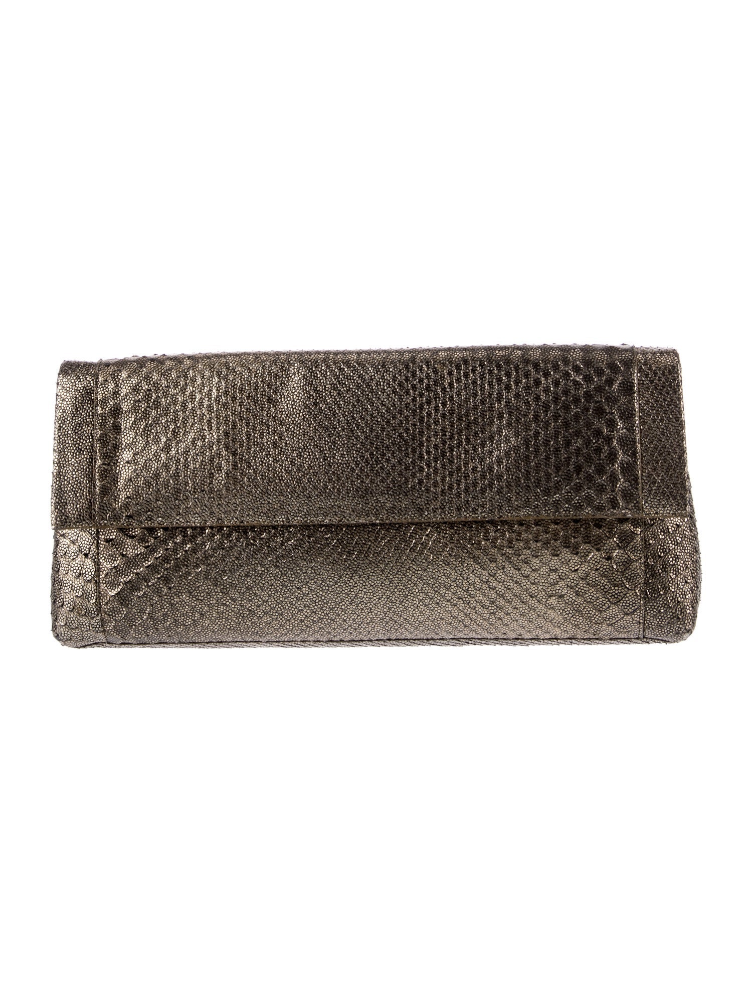 Nancy Gonzalez Python Clutch - Gold Clutches, Handbags - NAN41297 | The ...