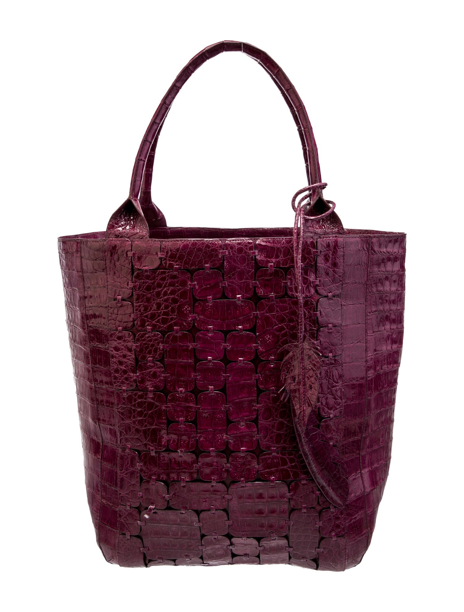 Nancy Gonzalez Crocodile Bucket Bag - Purple Totes, Handbags - NAN41458 ...