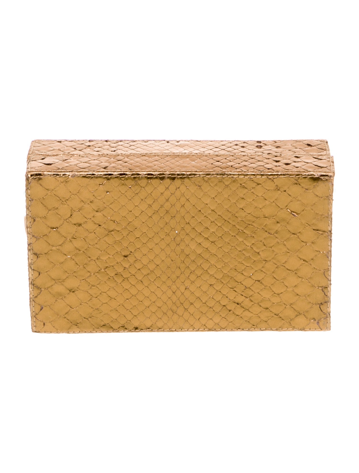 Nancy Gonzalez Python Clutch - Gold Clutches, Handbags - NAN41902 | The ...