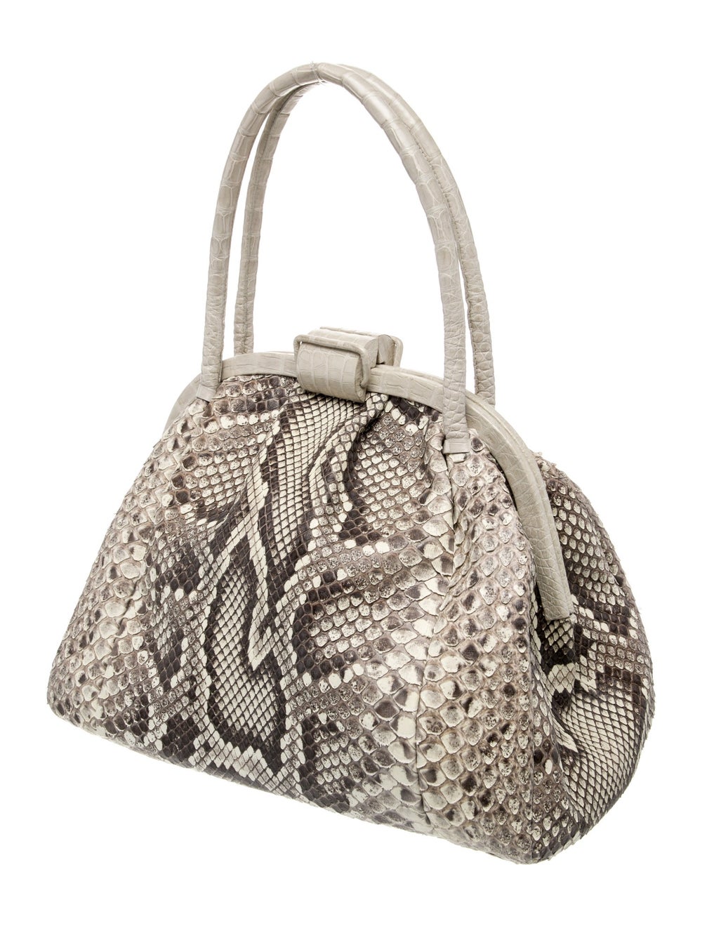 Nancy Gonzalez Python Shoulder Bag - Neutrals Shoulder Bags, Handbags - NAN42953 | The RealReal