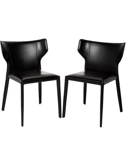 Natuzzi Italia Pair of Pi Greco Side Chairs - Black Seating, Furniture ...