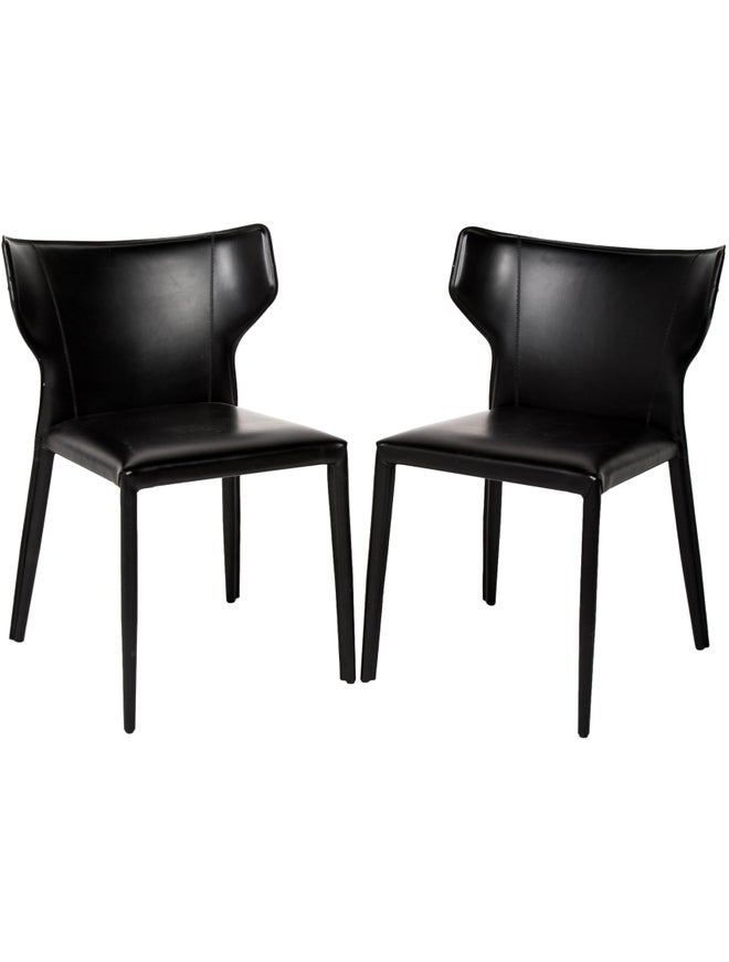 Natuzzi Italia Pair of Pi Greco Side Chairs - Black Seating, Furniture ...