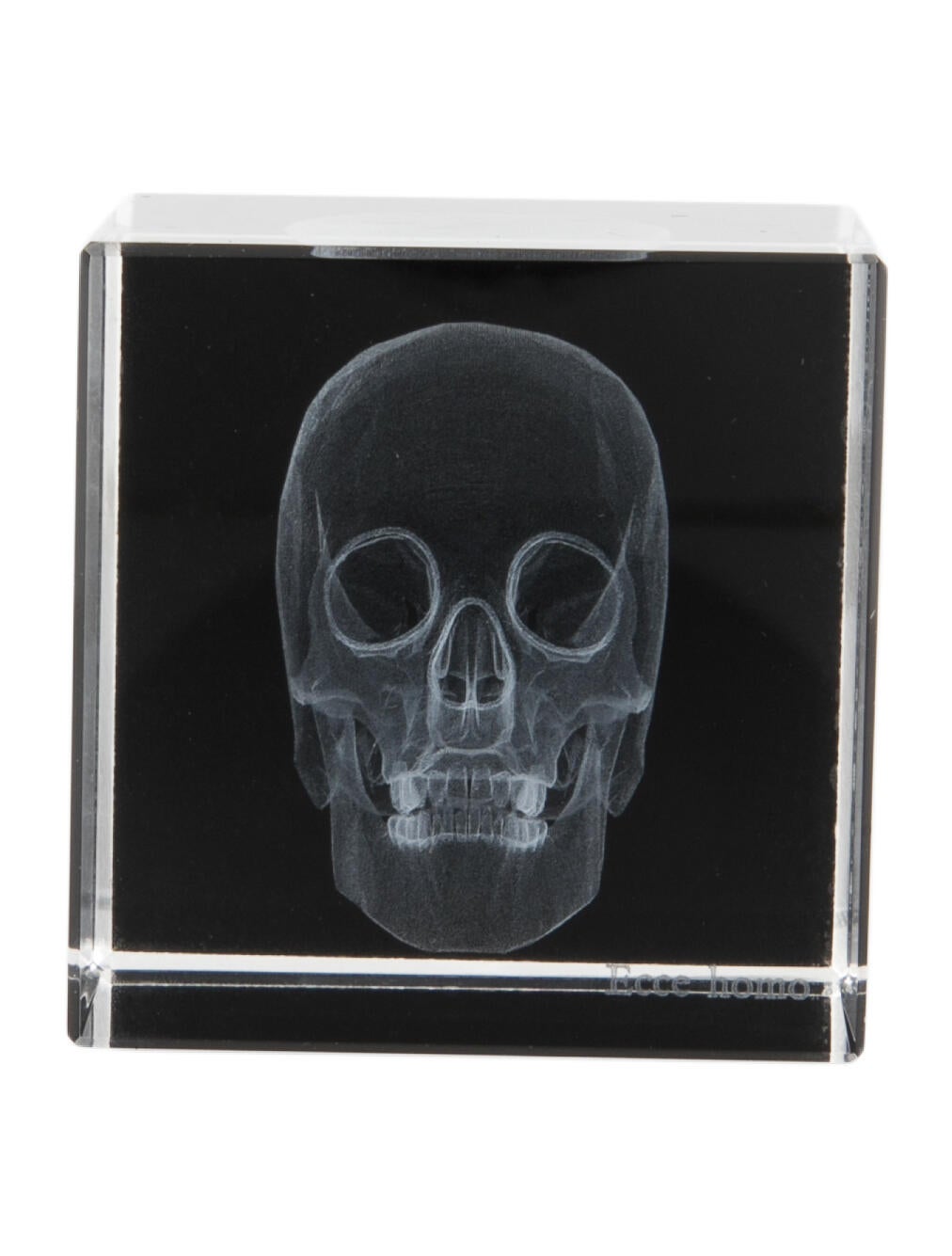 Nicole Sassaman Small Skull Cube Paperweight - Black Decorative Accents ...