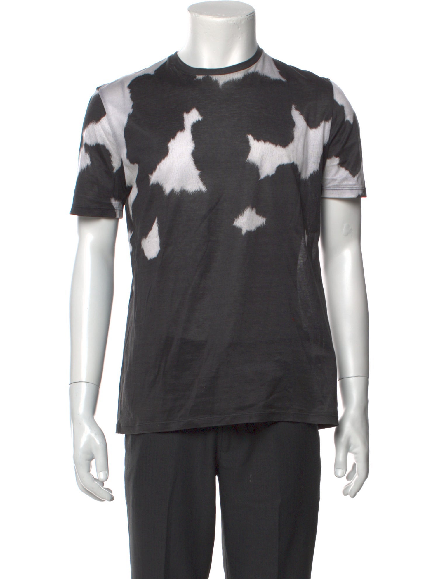 Neil Barrett Printed Crew Neck T-Shirt - Black T-Shirts, Clothing ...