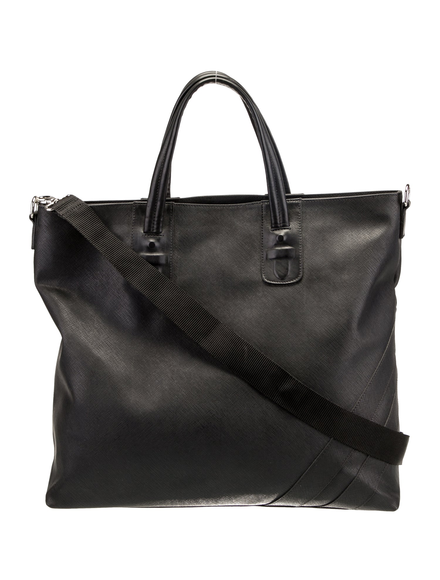 Neil Barrett Saffiano Leather Messenger Bag - Black Totes, Bags ...