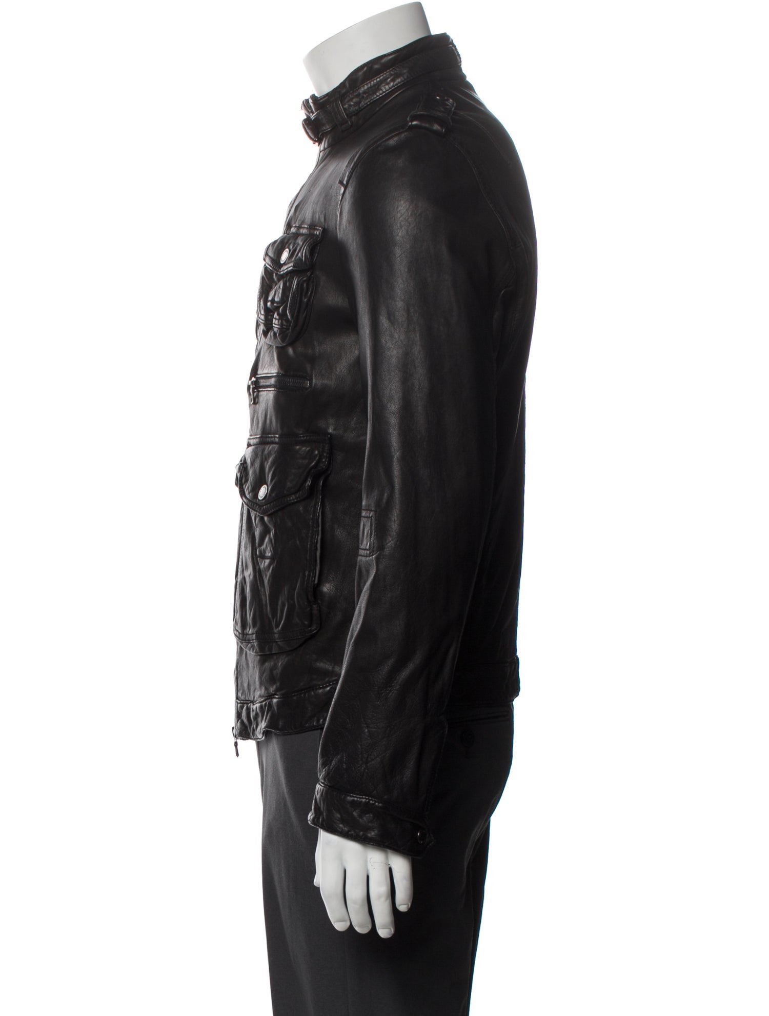 Neil Barrett Leather Utility Jacket - Black Outerwear, Clothing ...
