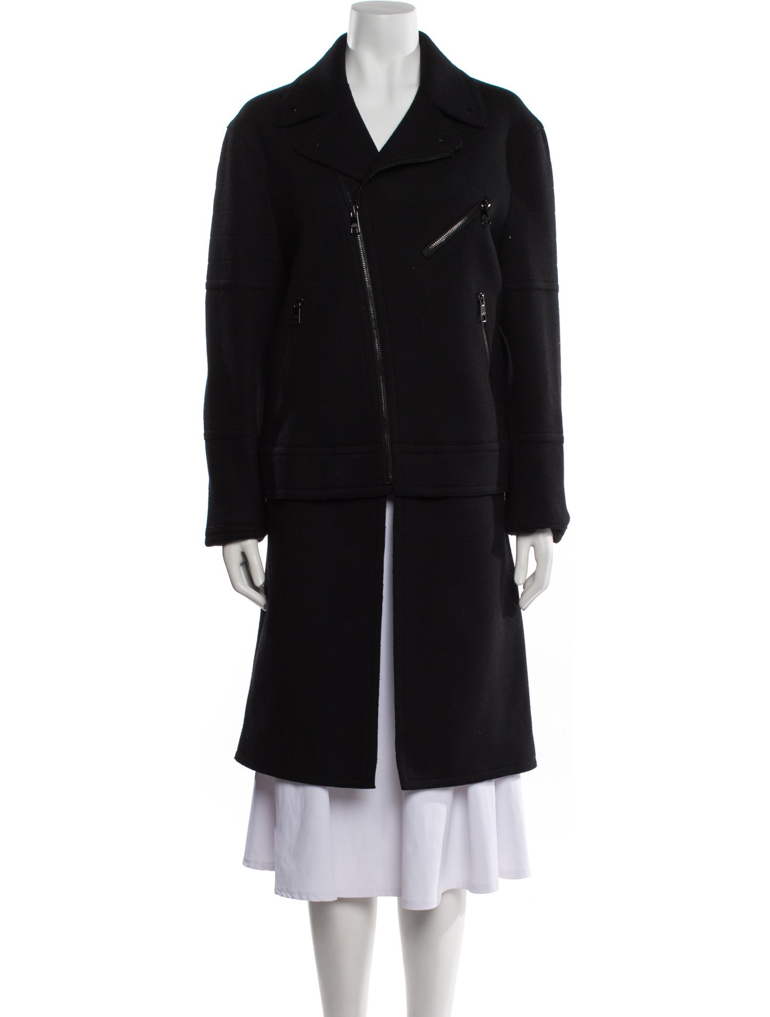 Neil Barrett Wool Peacoat - Black Coats, Clothing - NEB30805 | The RealReal