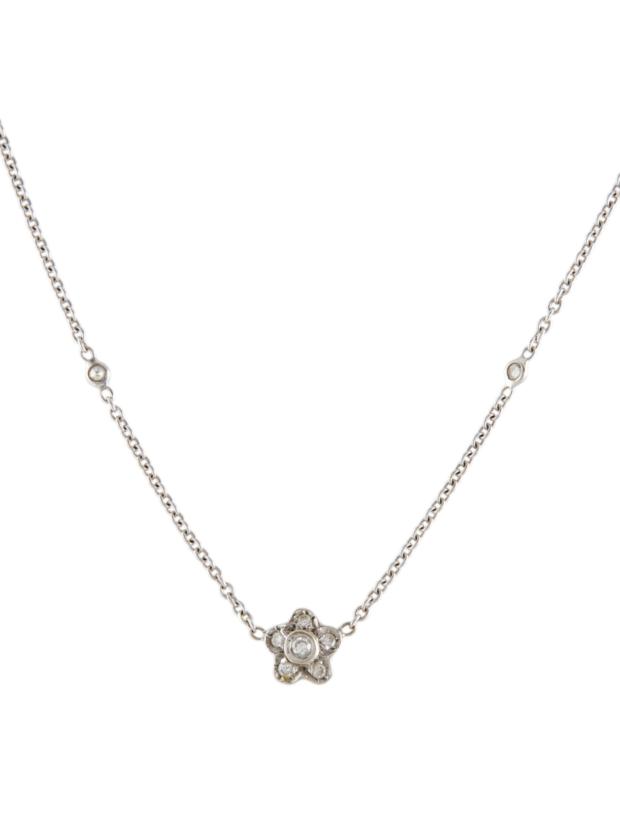 Judith Ripka 18K Diamond Pendant Necklace - Rhodium-Plated 18K White ...