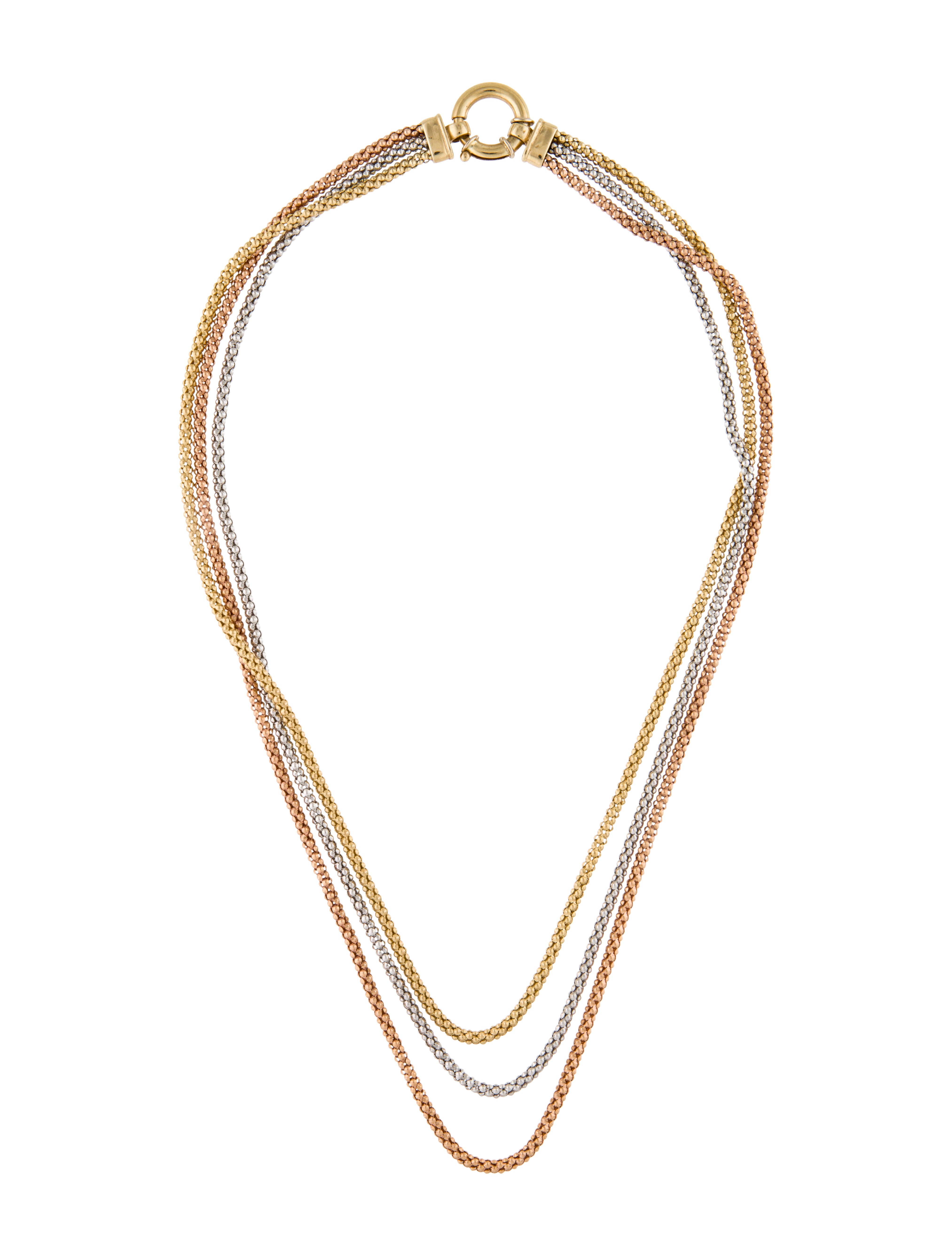 Christian Dior Crystal Petit CD Double Necklace - Gold-Tone Metal ...