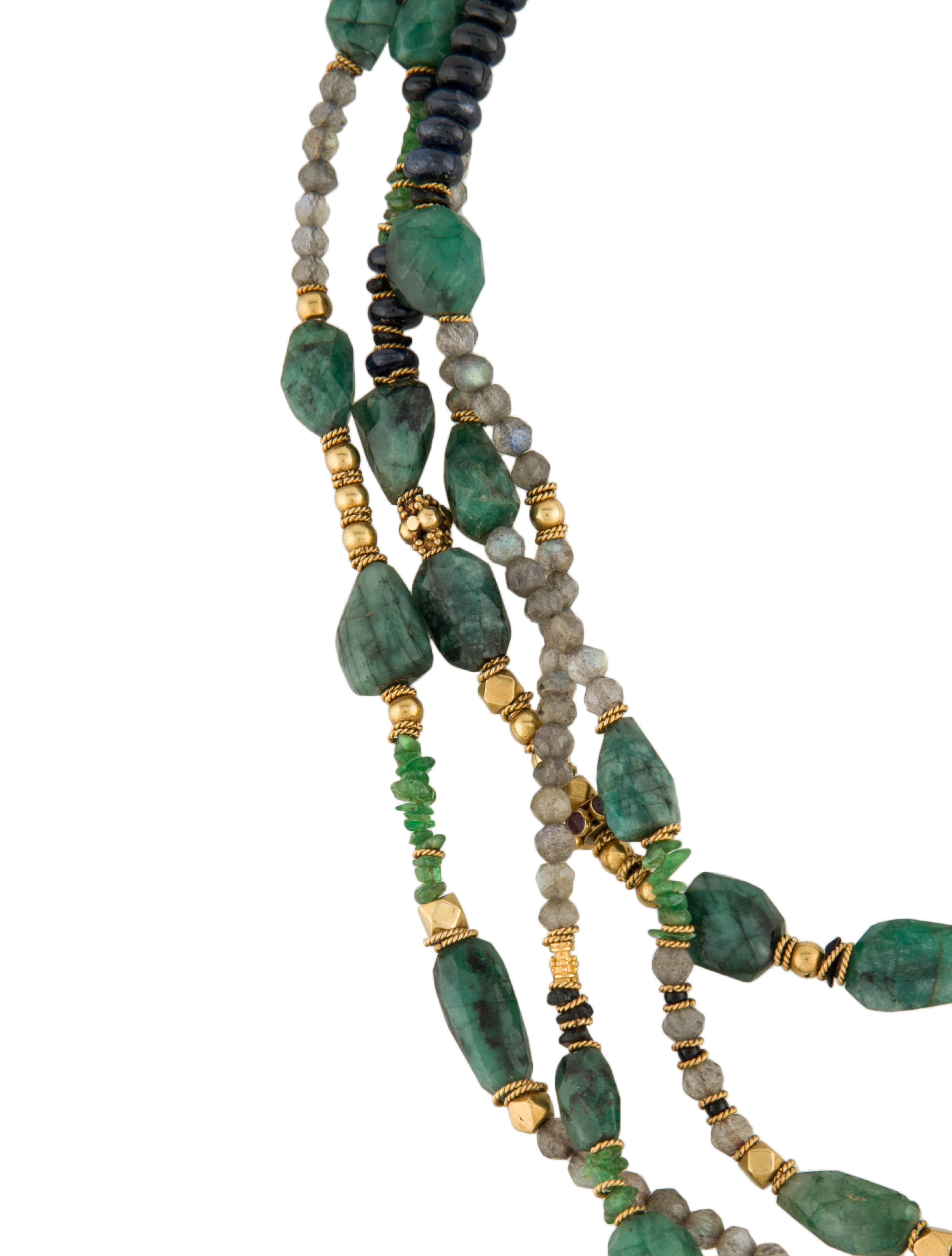 Necklace Rona Pfeiffer 18K Multi Strand, Multi Stone Bead Strand ...