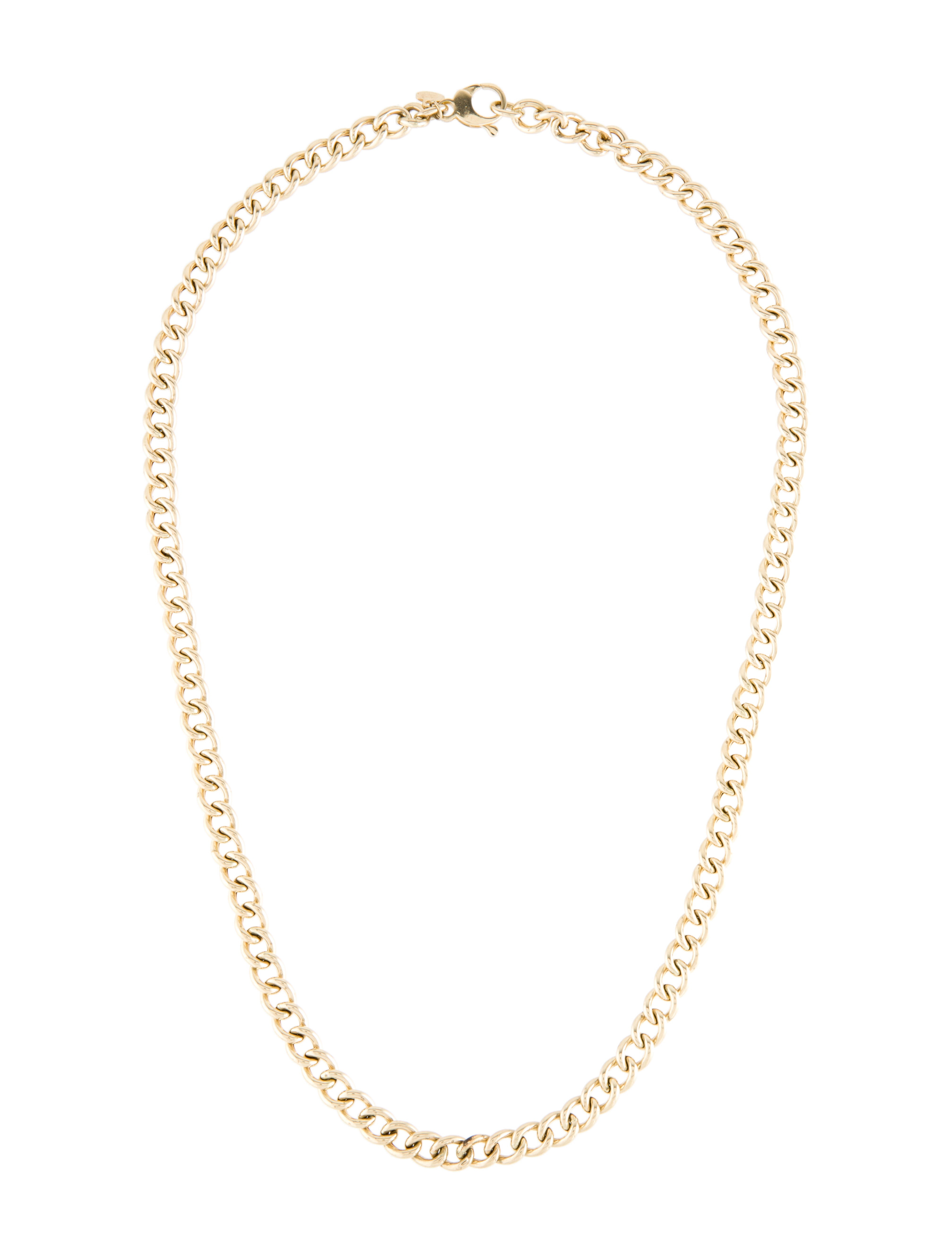 Necklace 14K Curb Link Chain - 14K Yellow Gold Chain, Necklaces ...