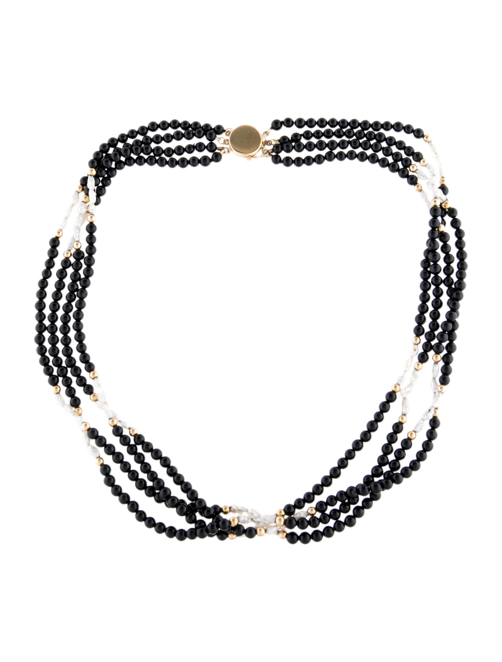 David Yurman Two-Tone Pearl Multistrand Necklace - 18K Yellow Gold ...