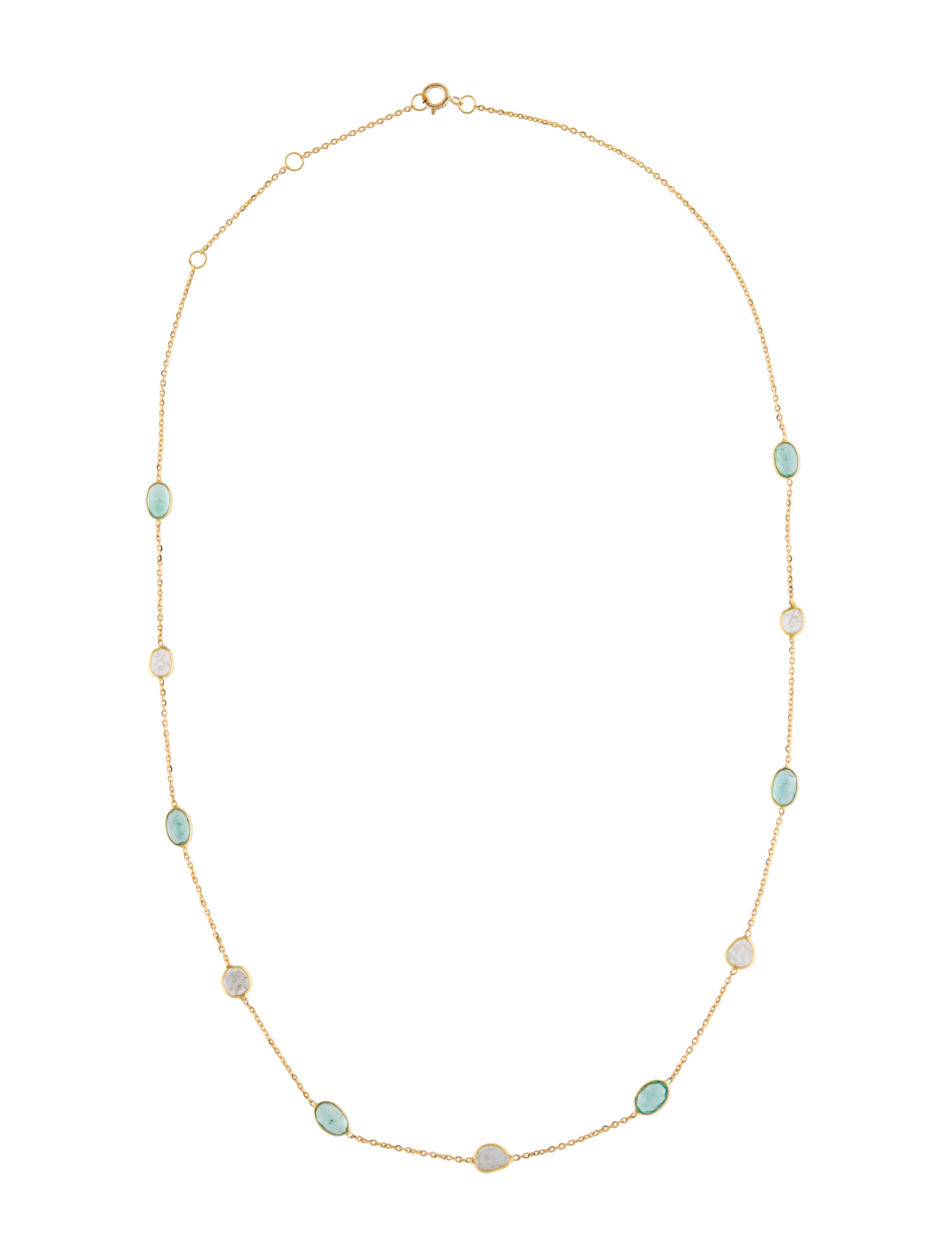 Necklace Platinum Diamond Station Necklace - Platinum Station ...