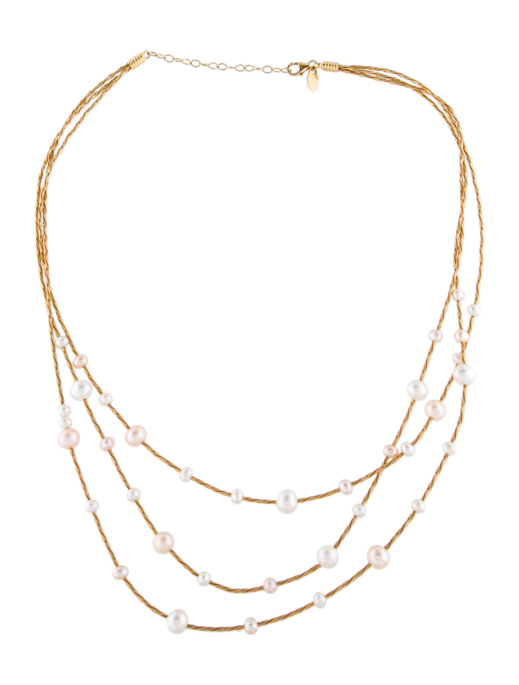 David Yurman Pearl & Diamond Quatrefoil Multistrand Necklace - Sterling ...