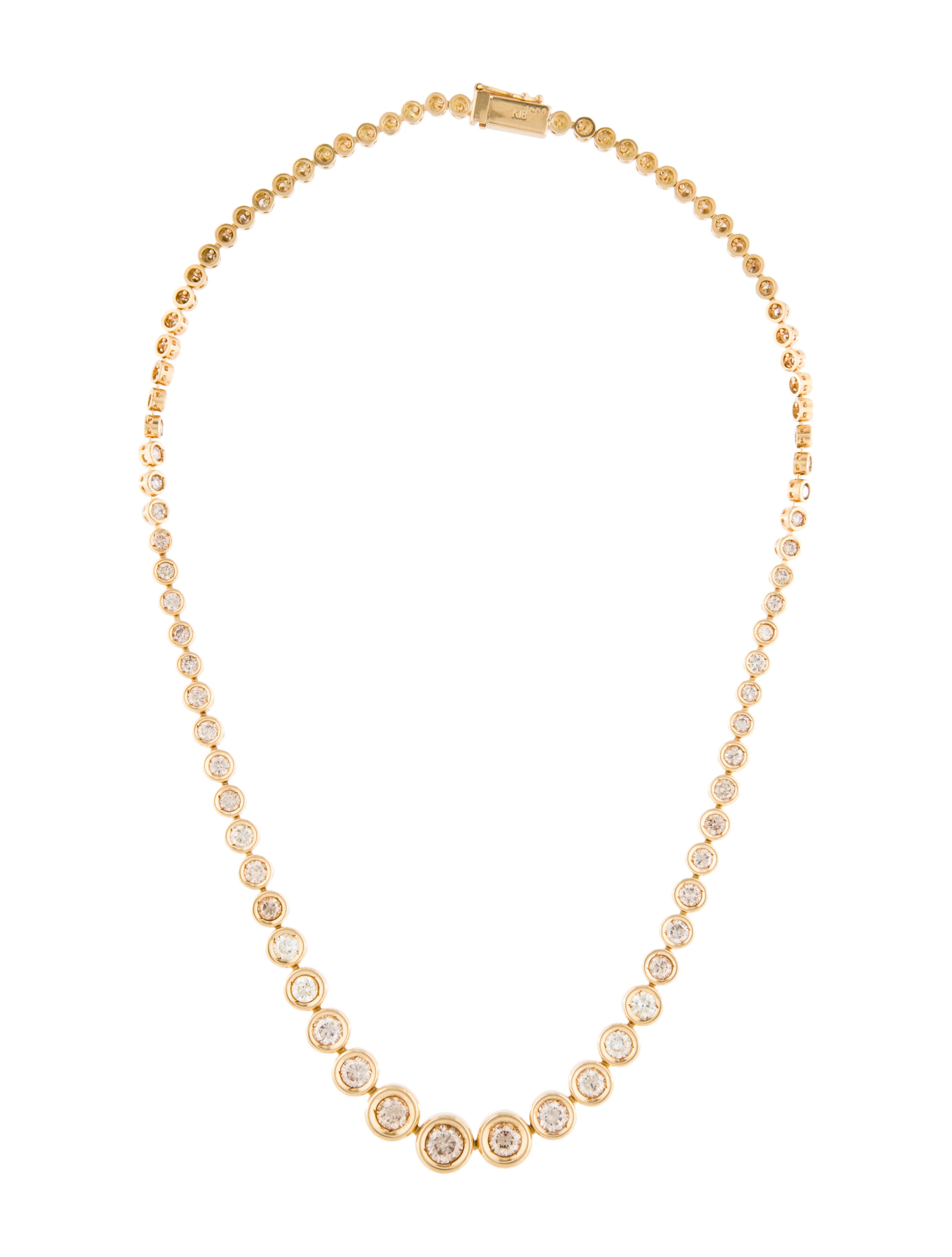 Necklace 14K 5.50ctw Diamond Collar Necklace - 14K Yellow Gold Collar ...
