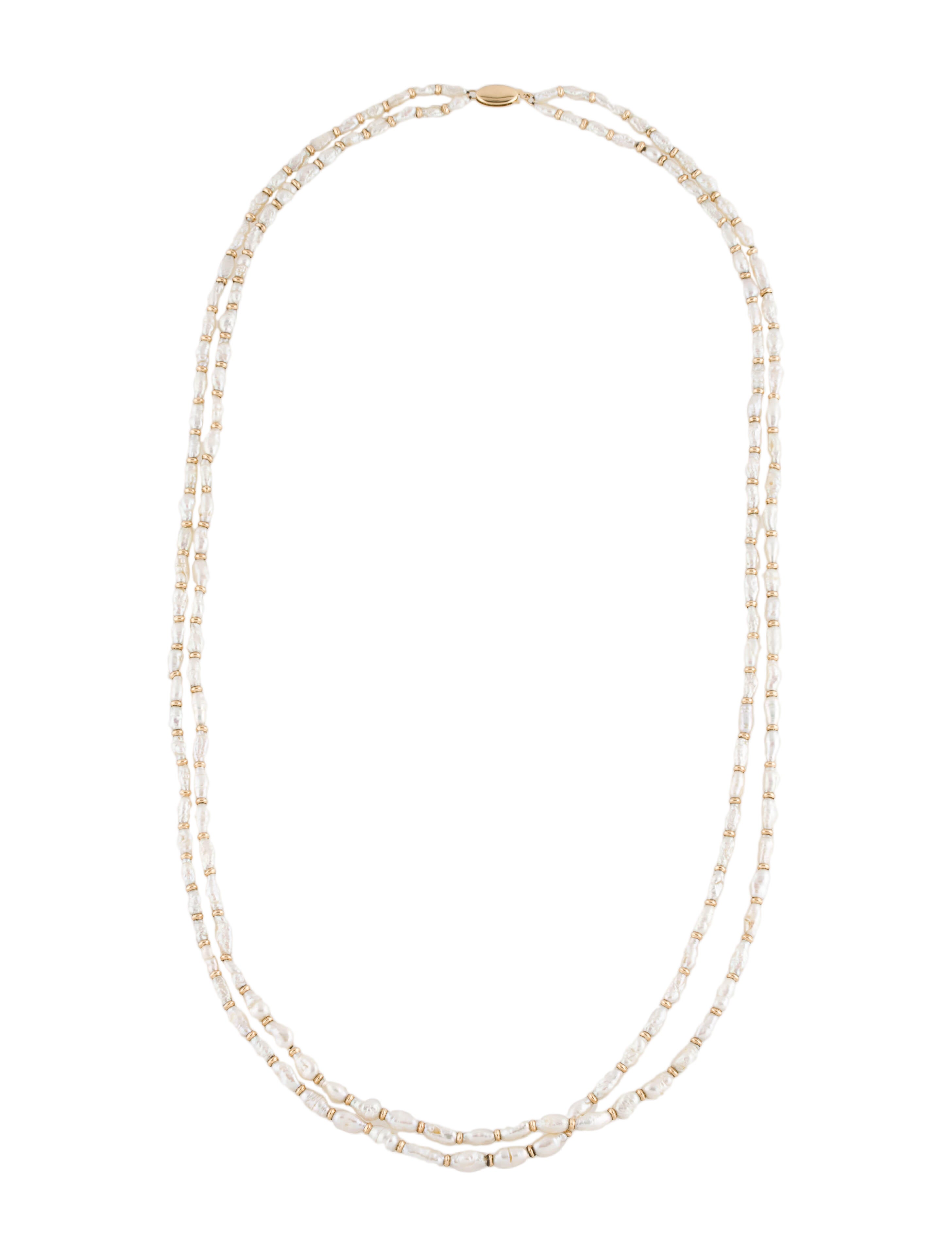 Saint Laurent Crystal Chain Double Strand Necklace - Gold-Tone Metal ...