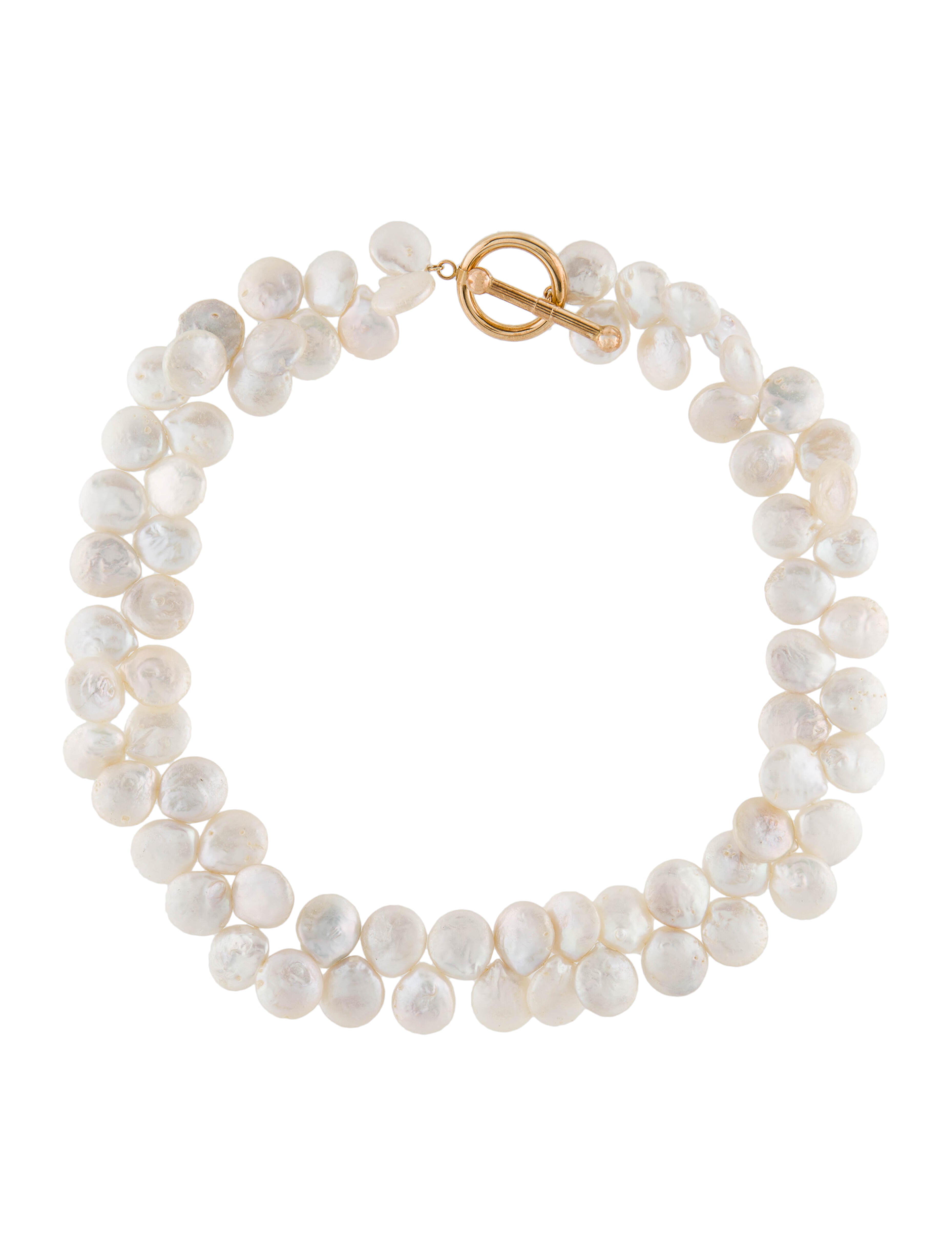 Tiffany & Co. 18K Signature Pearl Strand Necklace - 18K Yellow Gold ...