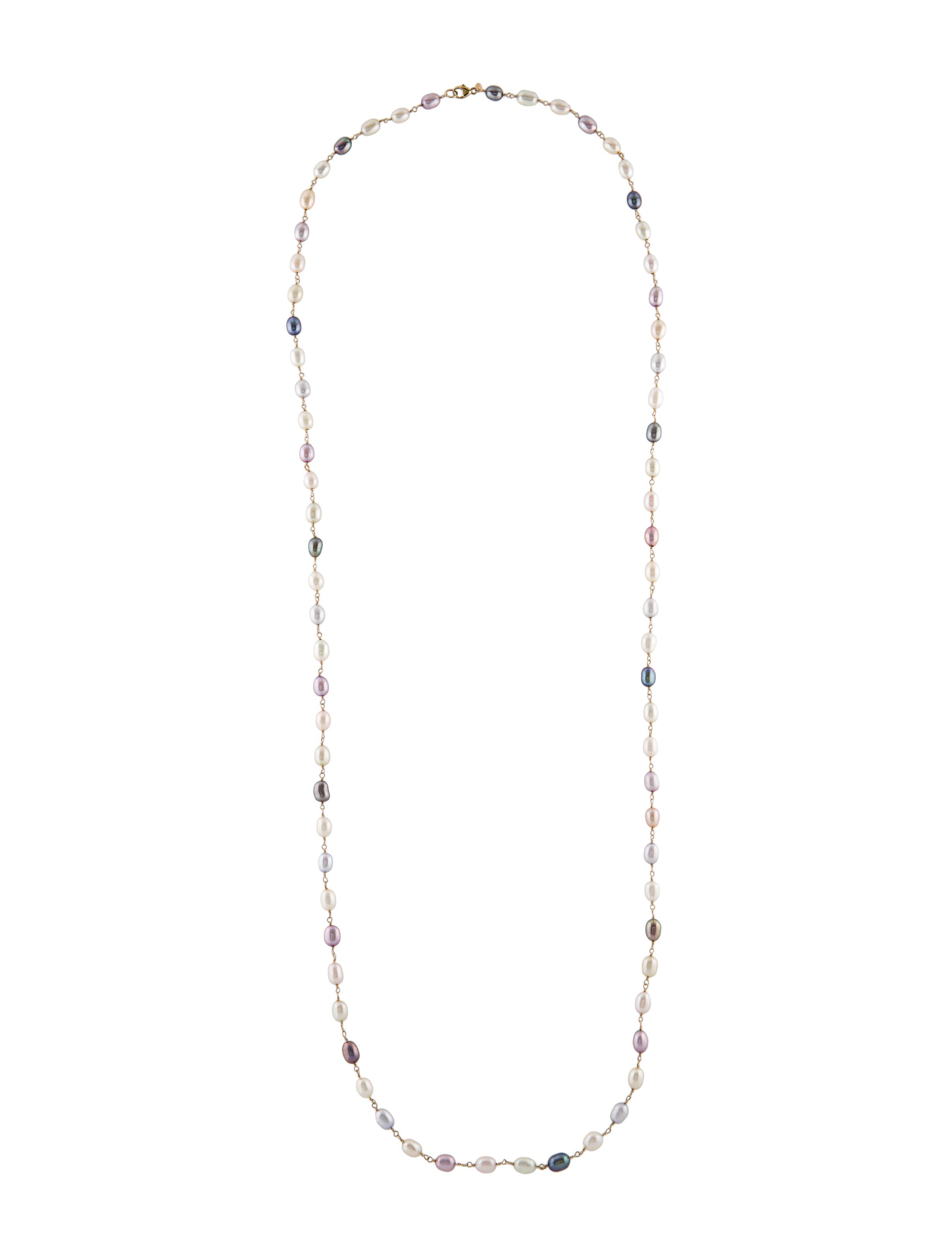 Tiffany & Co. 18K Signature Pearl Strand Necklace - 18K Yellow Gold ...