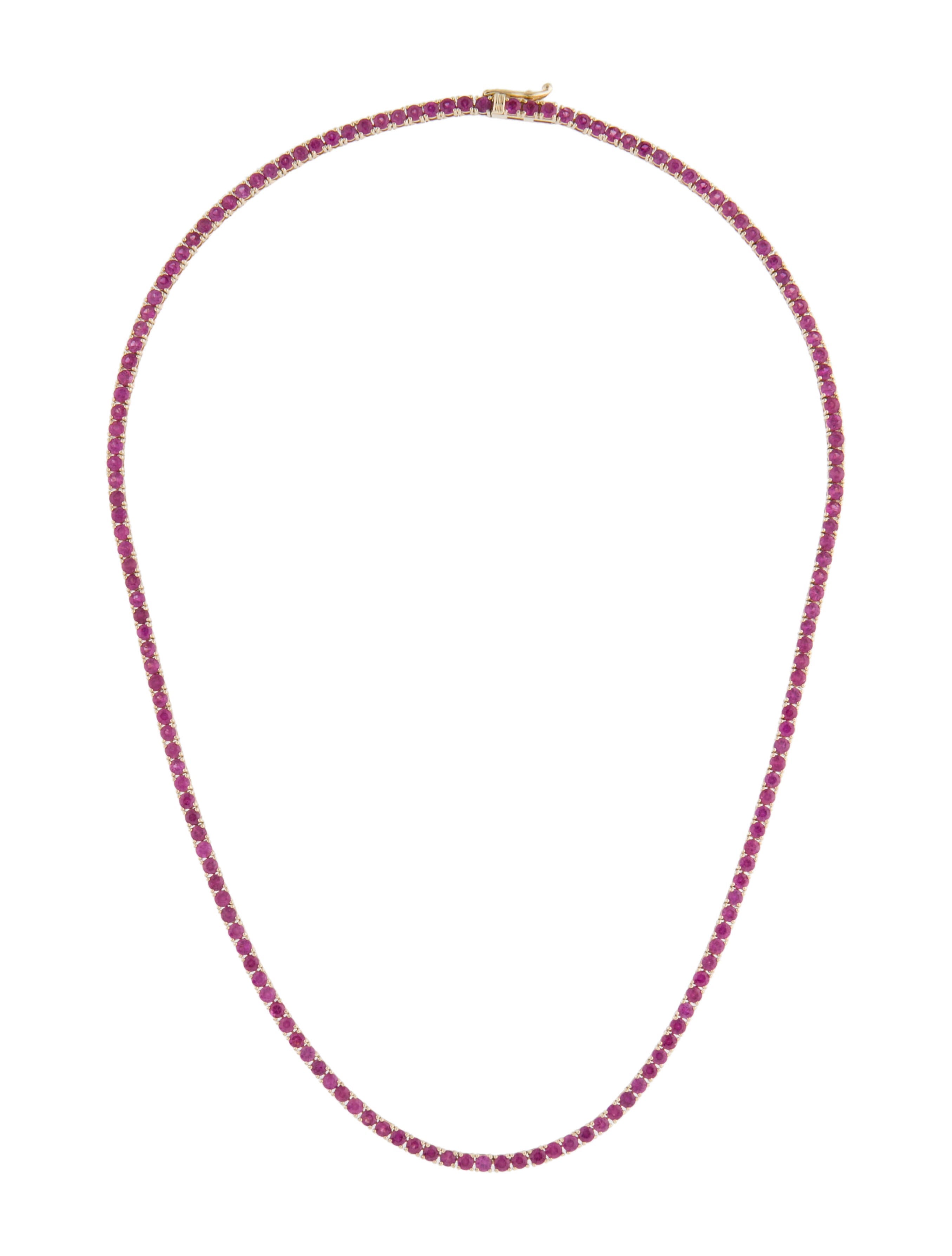 Necklace 14K 10.25ctw Ruby Collar Necklace - 14K Yellow Gold Collar ...