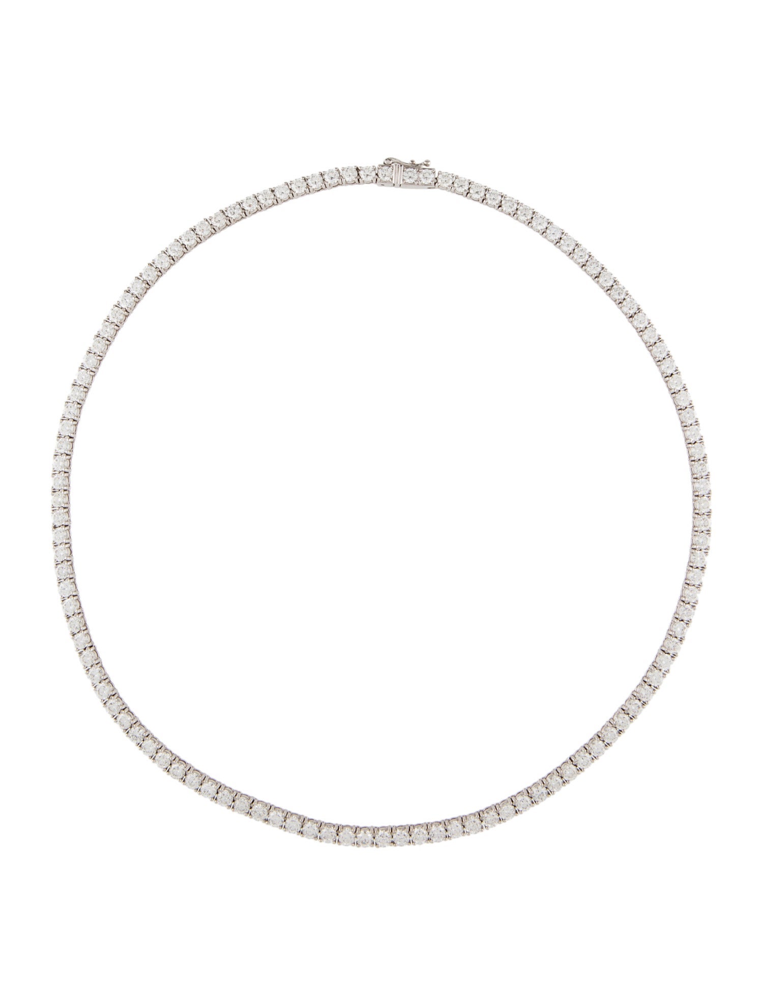 Necklace 14K 27.85ctw Diamond Collar Necklace - Rhodium-Plated 14K ...