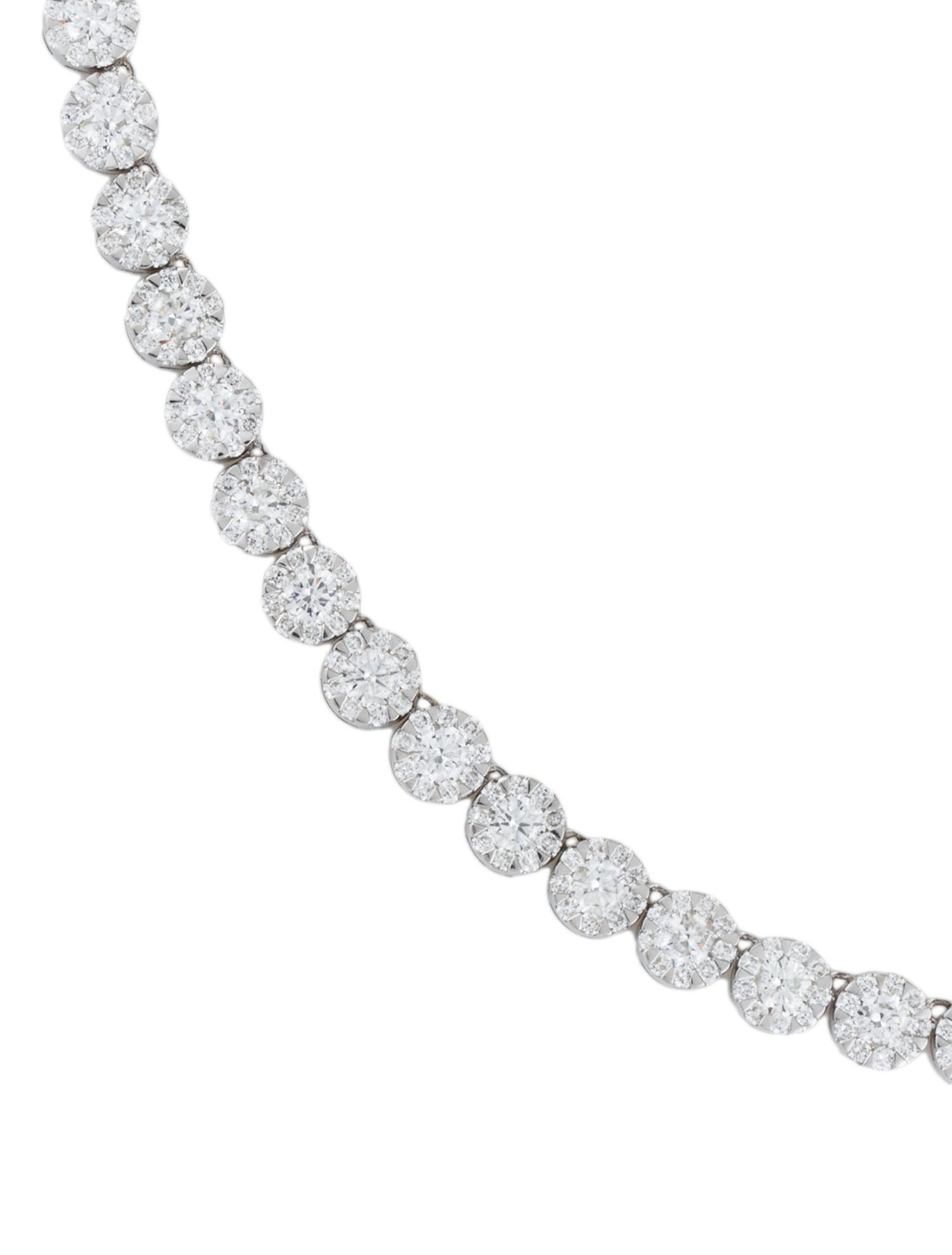 Necklace 14K 15.00ctw Diamond Collar Necklace - 14K White Gold Collar ...