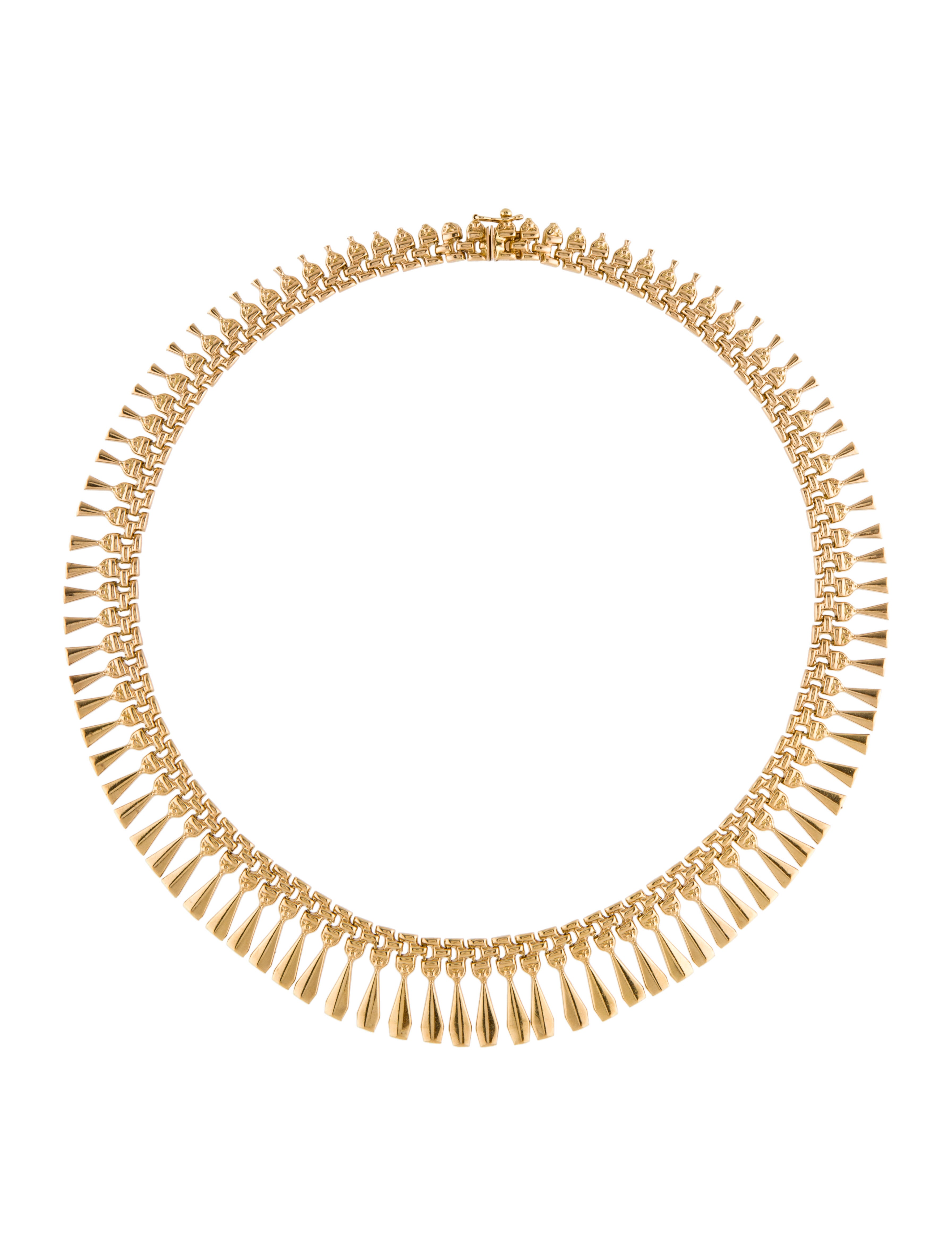 Necklace 18K Cleopatra Collar Necklace - 18K Yellow Gold Collar ...