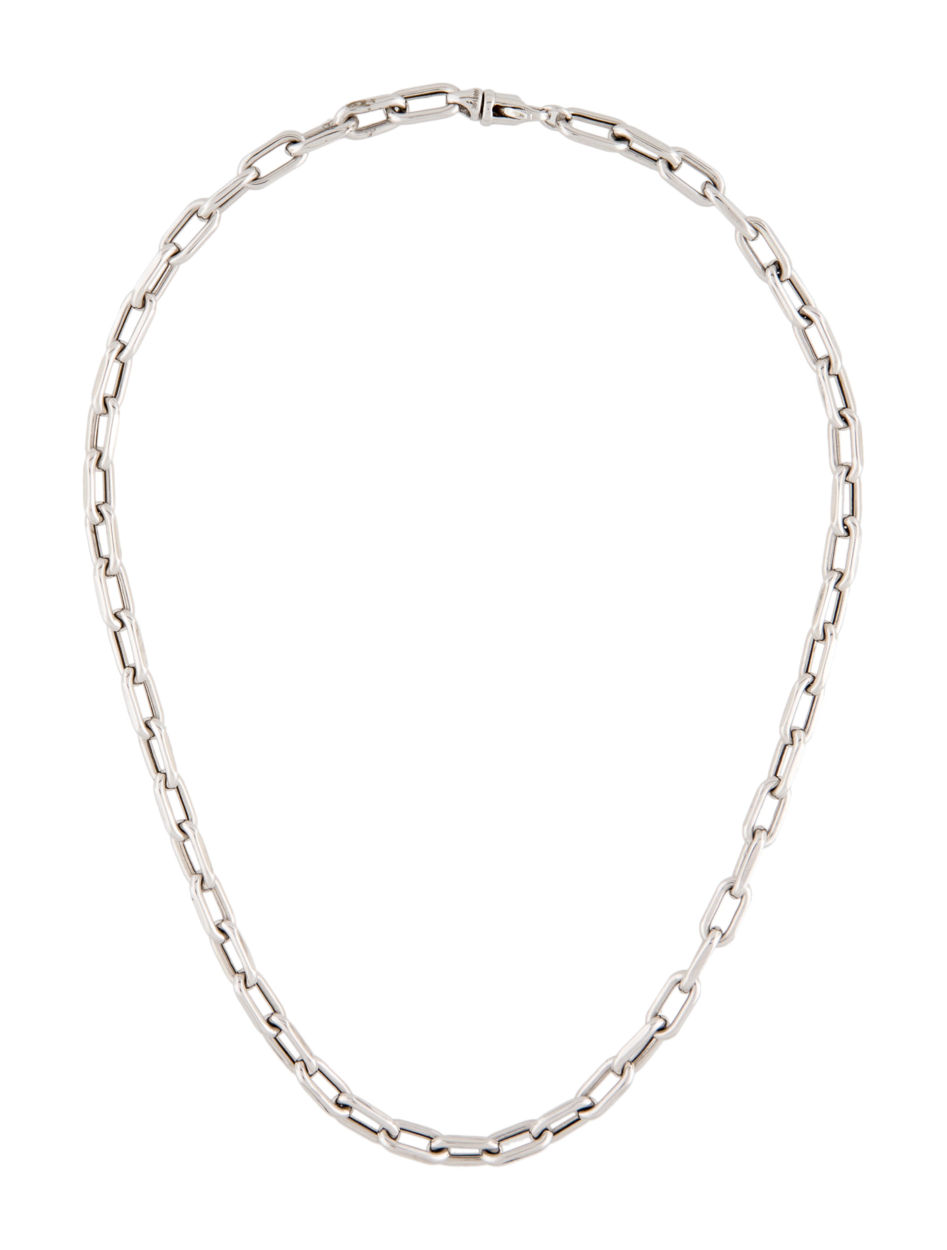 Tiffany & Co. 18K Cable Link Chain - Rhodium-Plated 18K White Gold ...