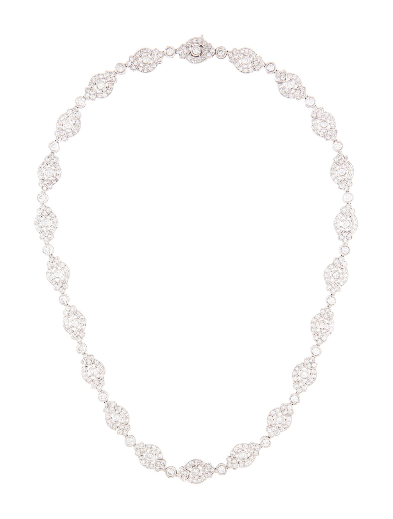Eva Fehren 18K Diamond Offset Chain Station Necklace - 18K White Gold ...