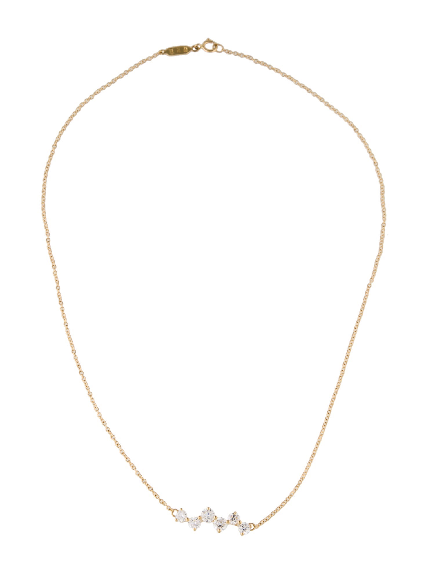 Tiffany & Co. 18K Diamonds By The Yard Single Diamond Pendant Necklace ...