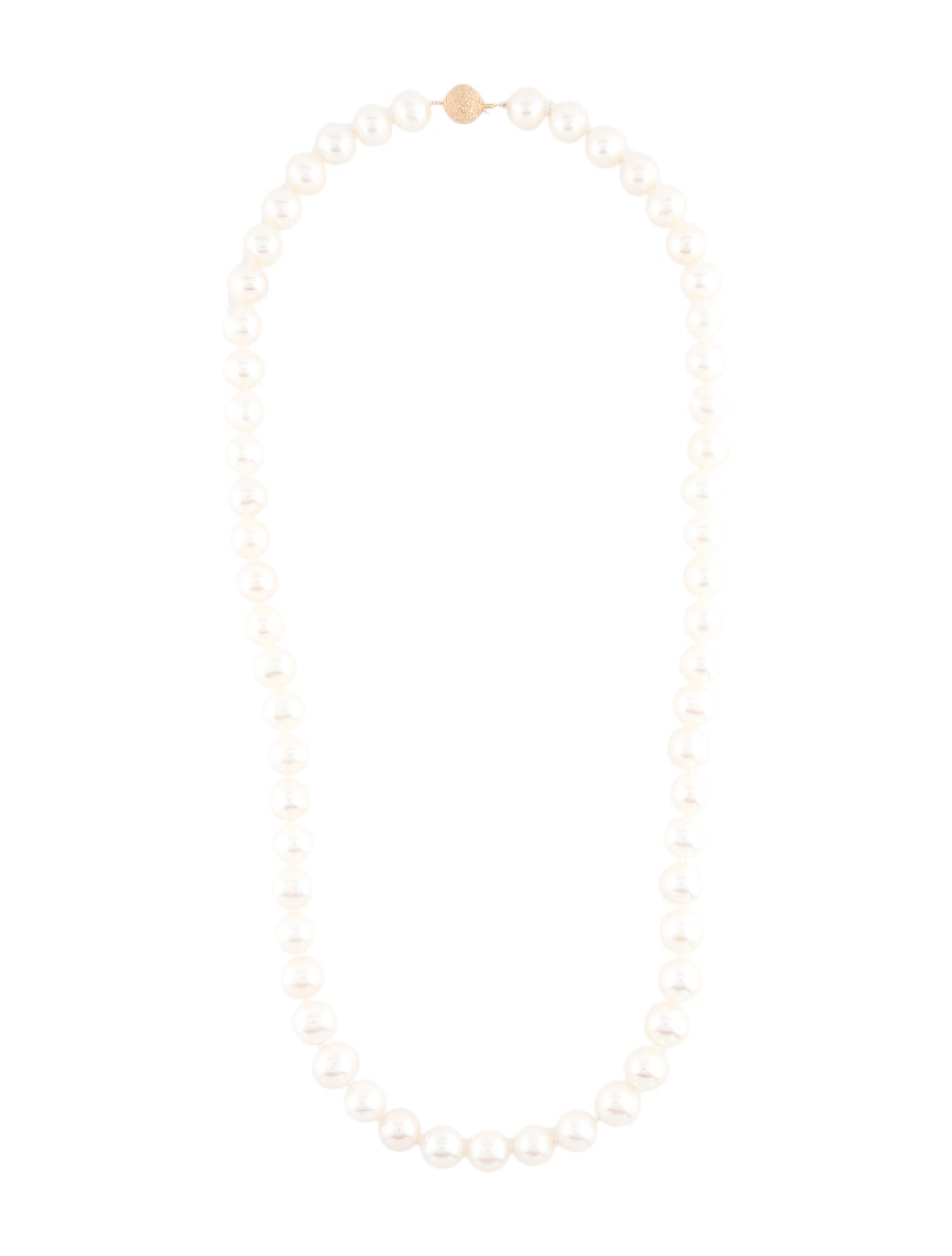 Mikimoto Perlita 18K Pearl Bead Strand Necklace - 18K Yellow Gold Bead ...
