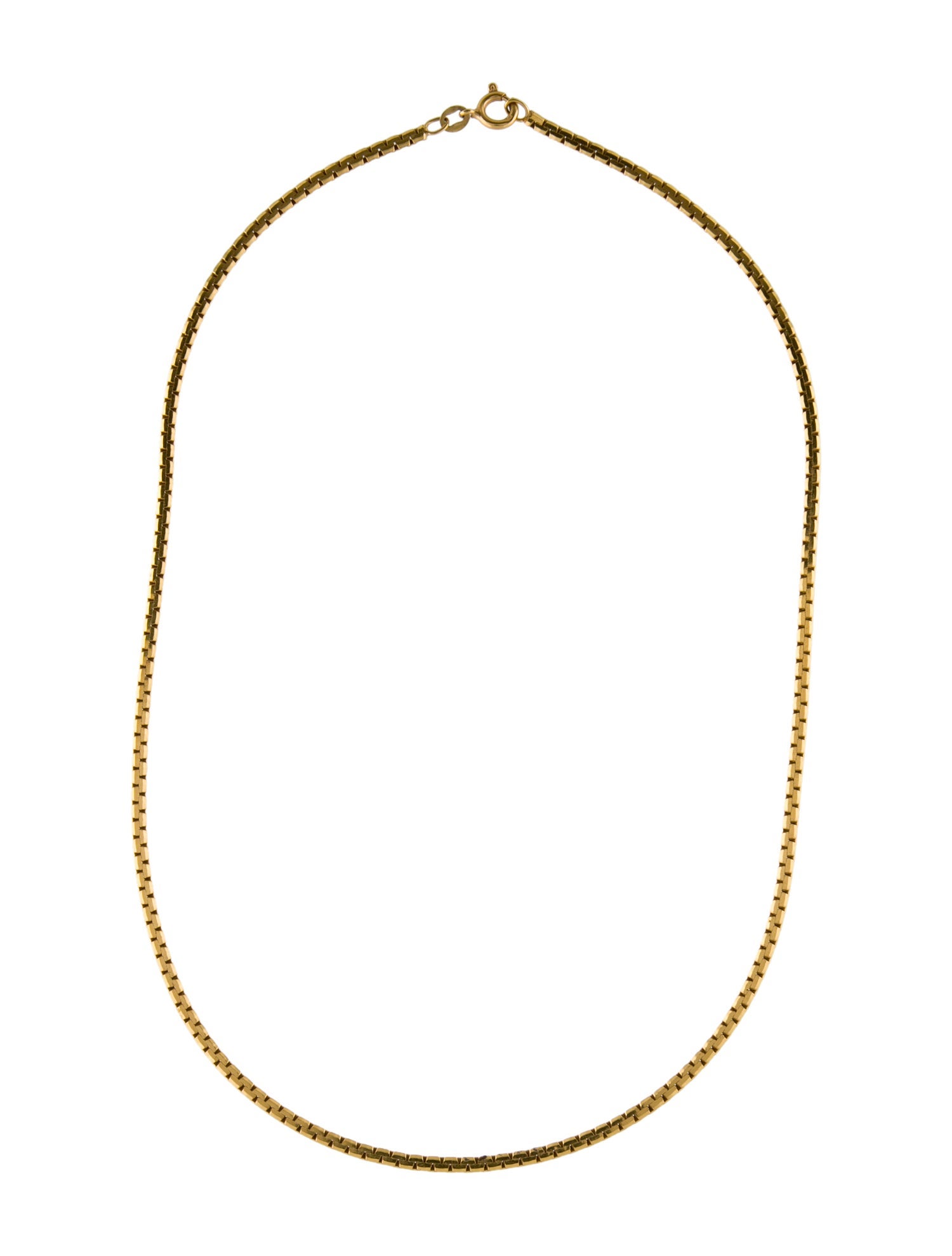 Necklace 18K Zig Zag Chain Necklace - 18K Yellow Gold Chain, Necklaces ...