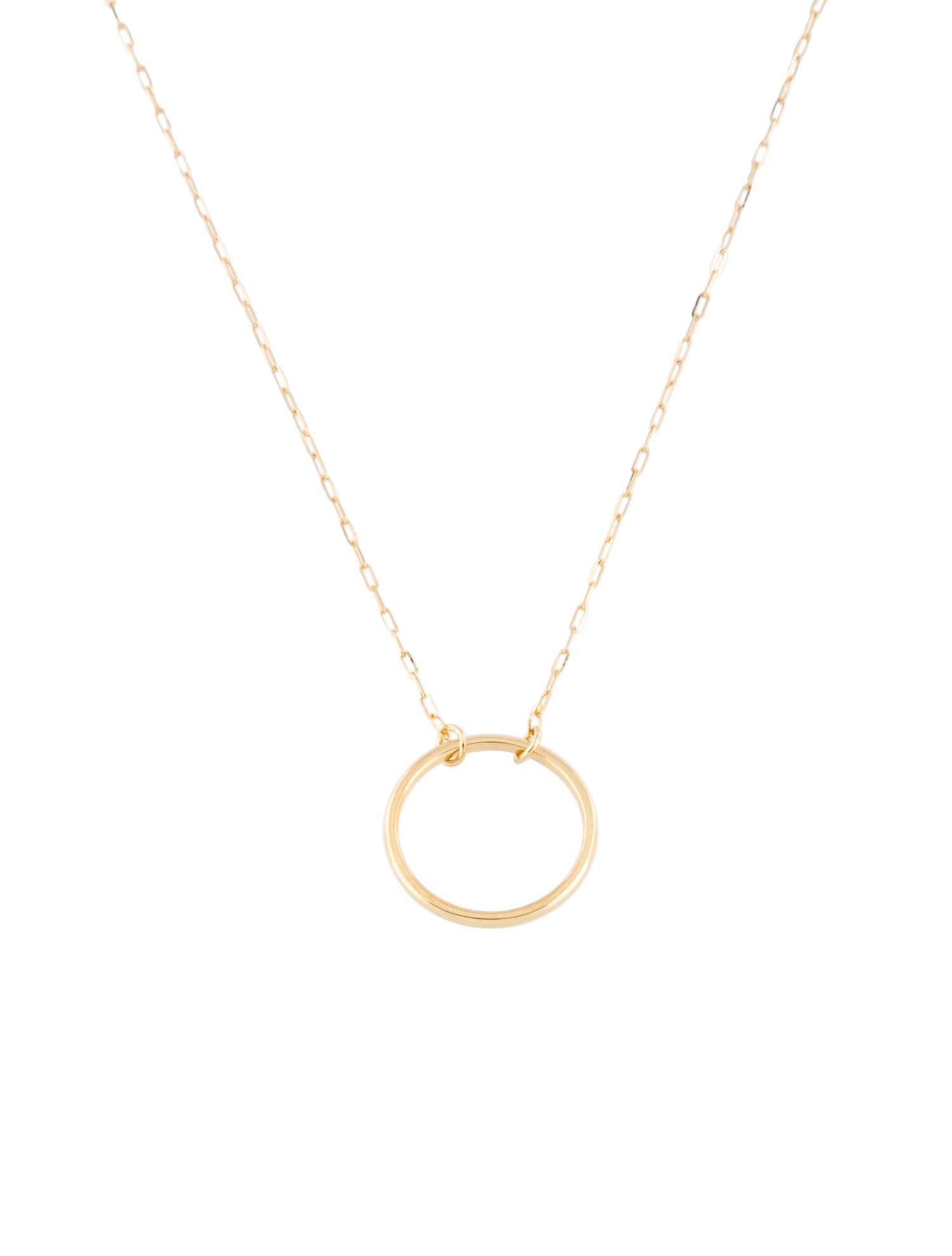 Necklace 14K Ring Pendant Necklace - 14K Yellow Gold Pendant Necklace ...