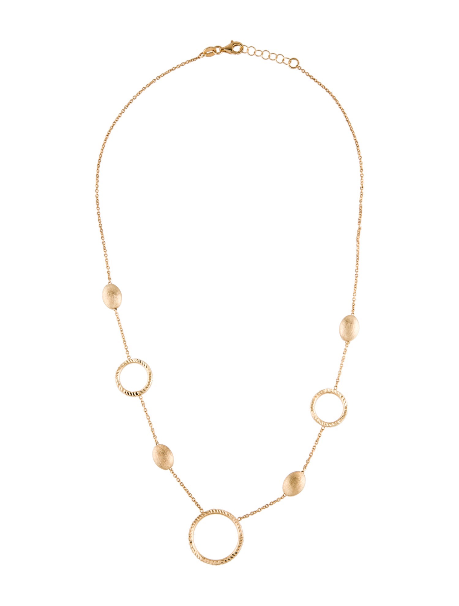 Necklace 14K Multi-Colored Stone Station - Rhodium-Plated 14K White ...