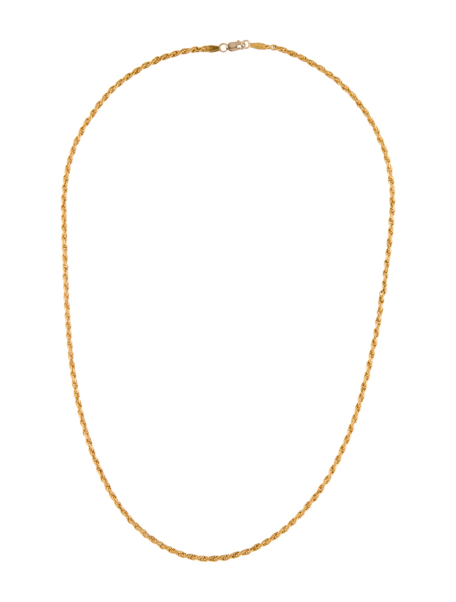 Necklace 18K Chain Necklace - 18K Yellow Gold Chain, Necklaces ...