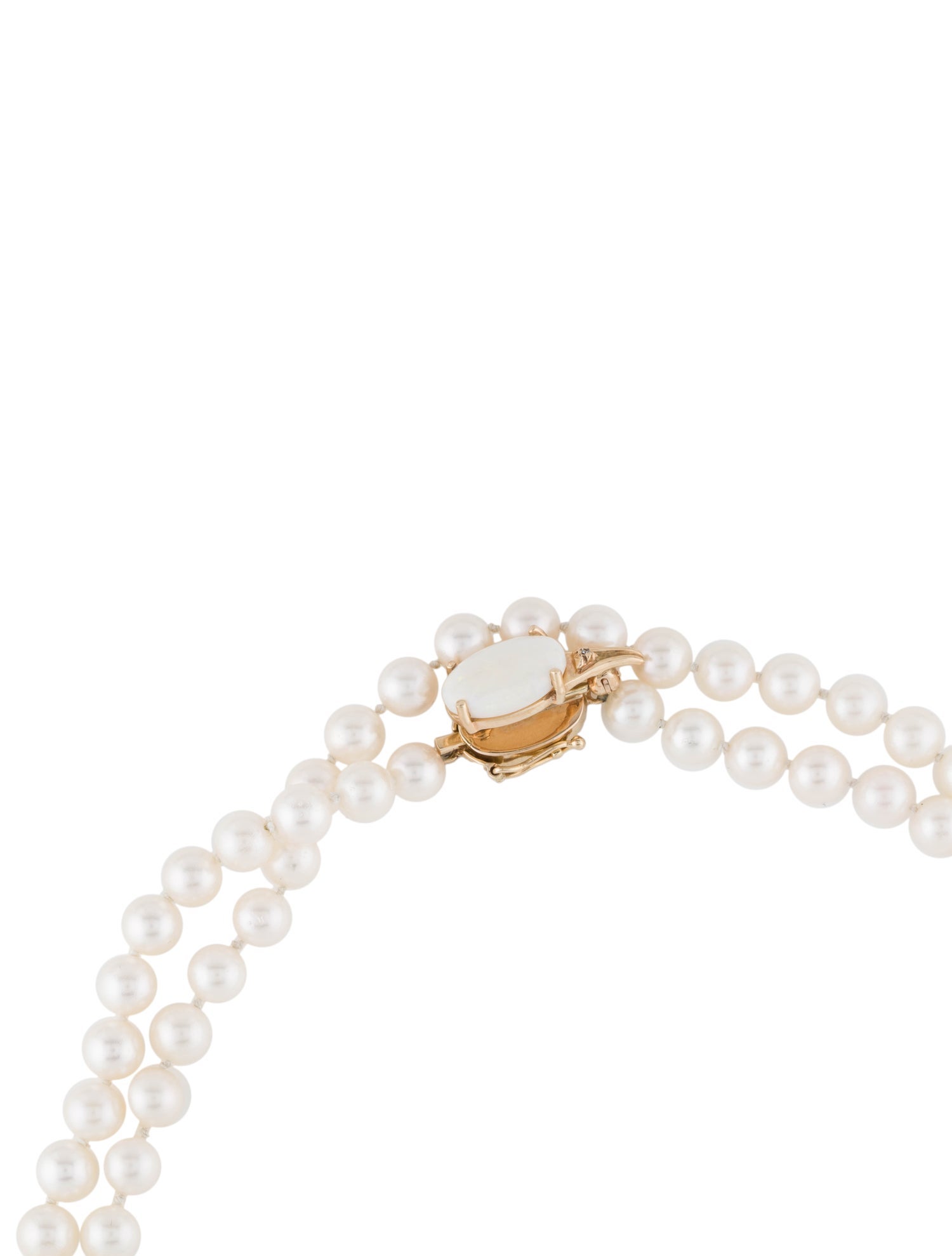 Necklace 14K Pearl Strand Necklace - 14K Yellow Gold Bead Strand ...
