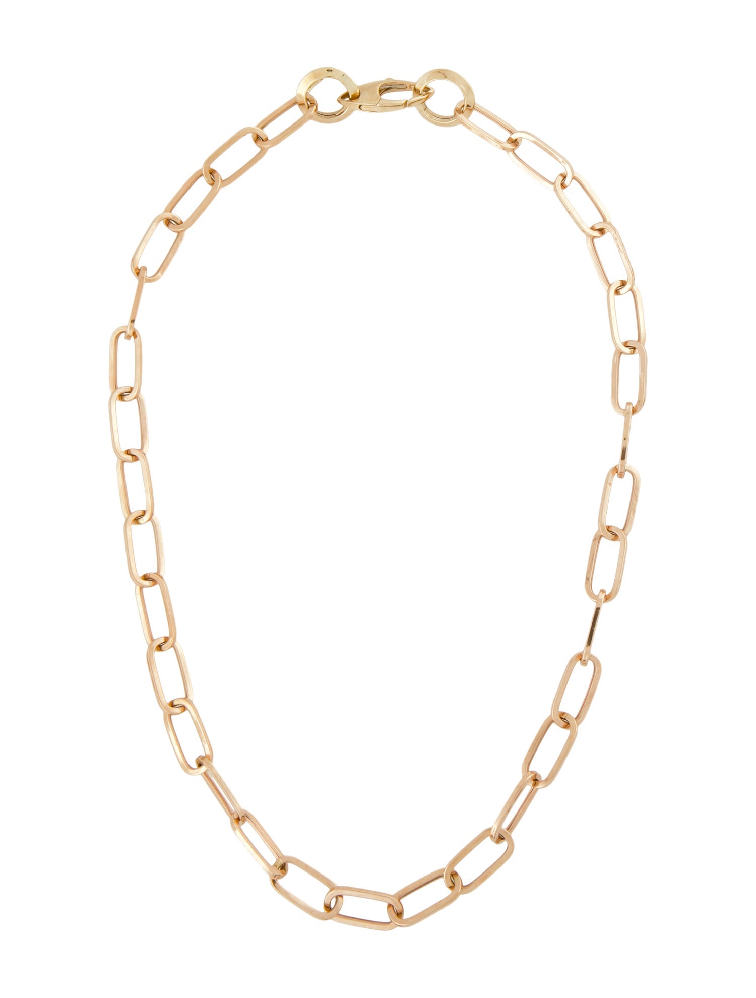 Necklace 14K Large Link Chain Necklace - 14K Rose Gold Chain, Necklaces ...