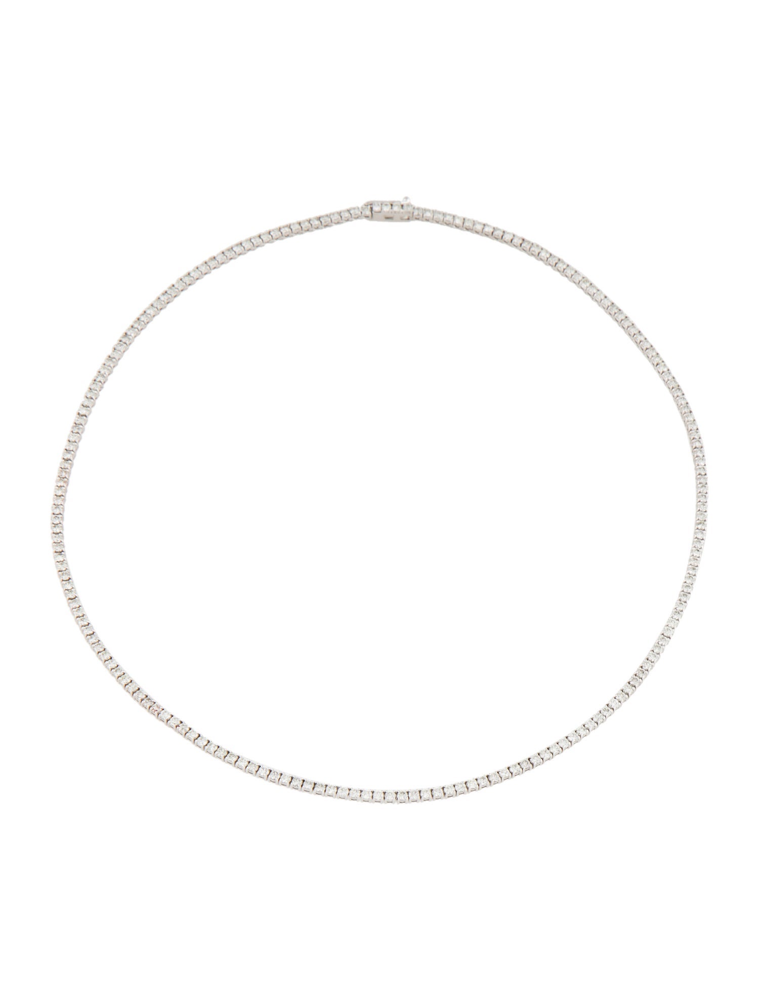 Necklace 14K Diamond Line Necklace - 14K White Gold Chain, Necklaces ...