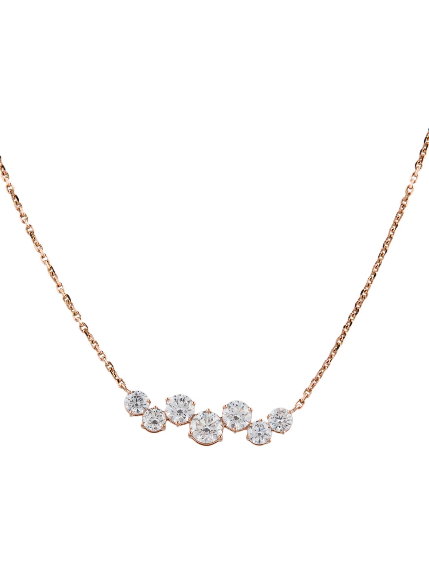 Necklace 14K 1.96ctw Lab-Grown Diamond Pendant Necklace - 14K Rose Gold ...