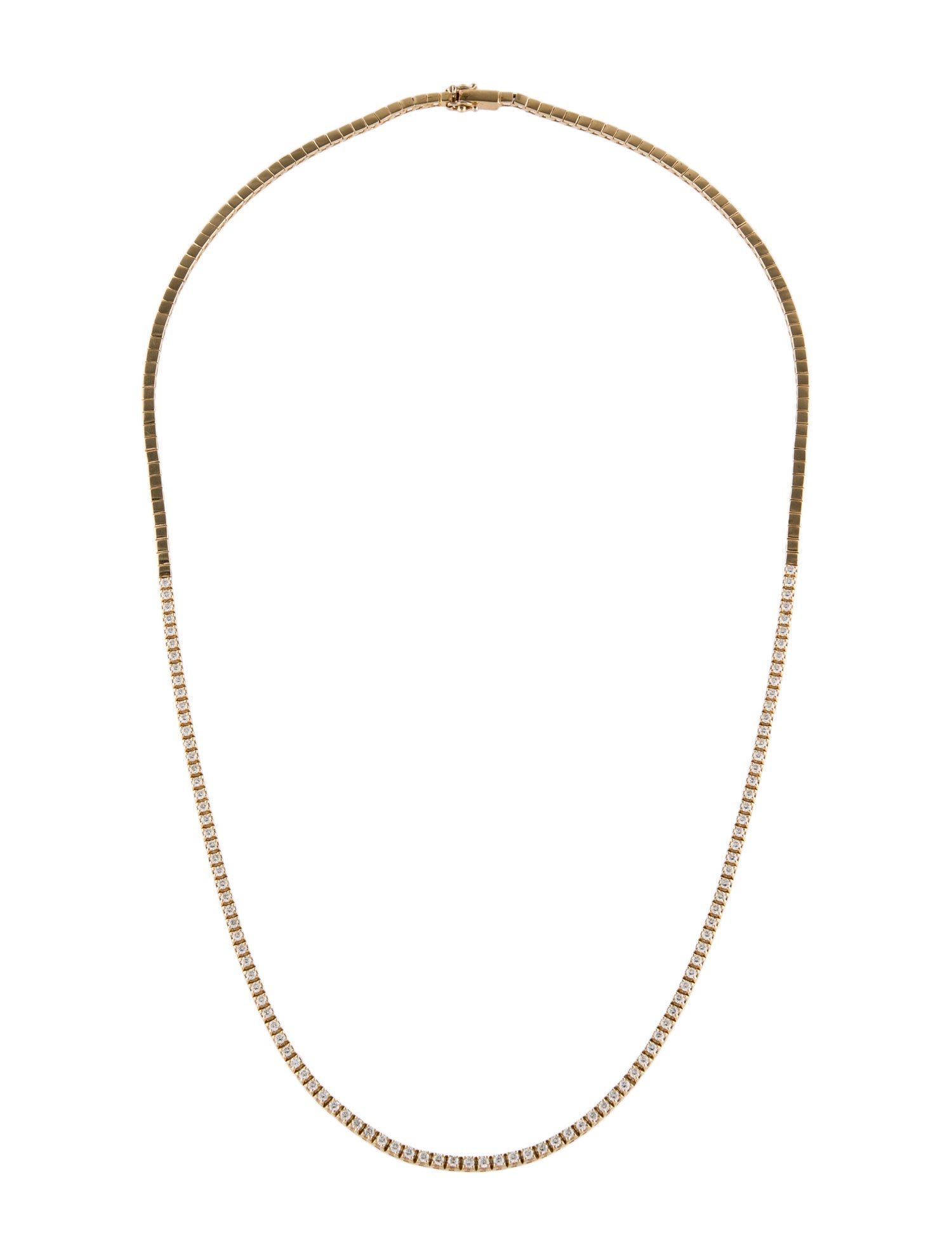 Necklace 14K Diamond Chain Link - 14K Yellow Gold Chain, Necklaces ...