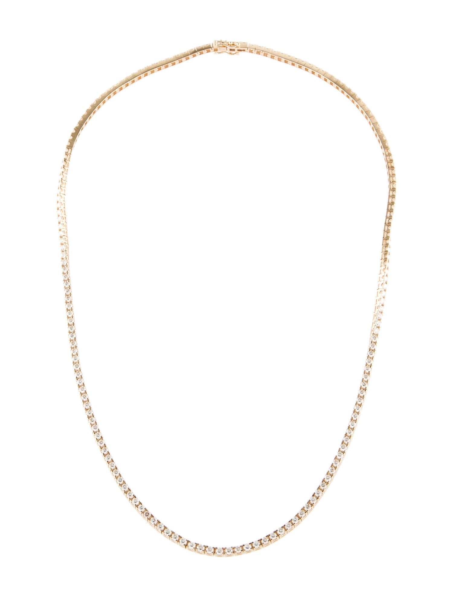 Necklace 14K 4.58 Lab Grown Diamond Tennis Necklace - Rhodium-Plated ...