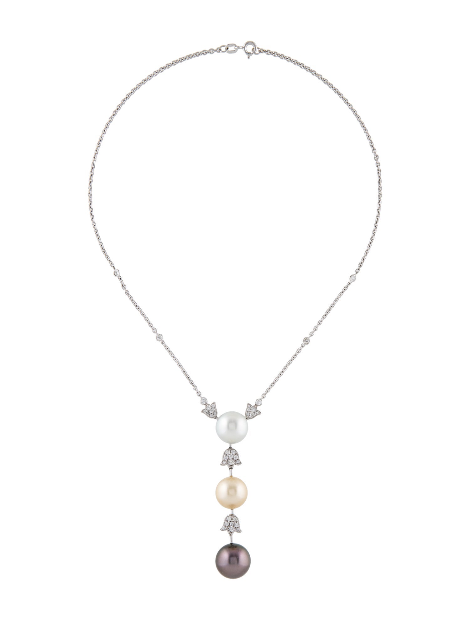 Necklace 14K 1.70ctw Diamond Lavalier Necklace - 14K Yellow Gold ...