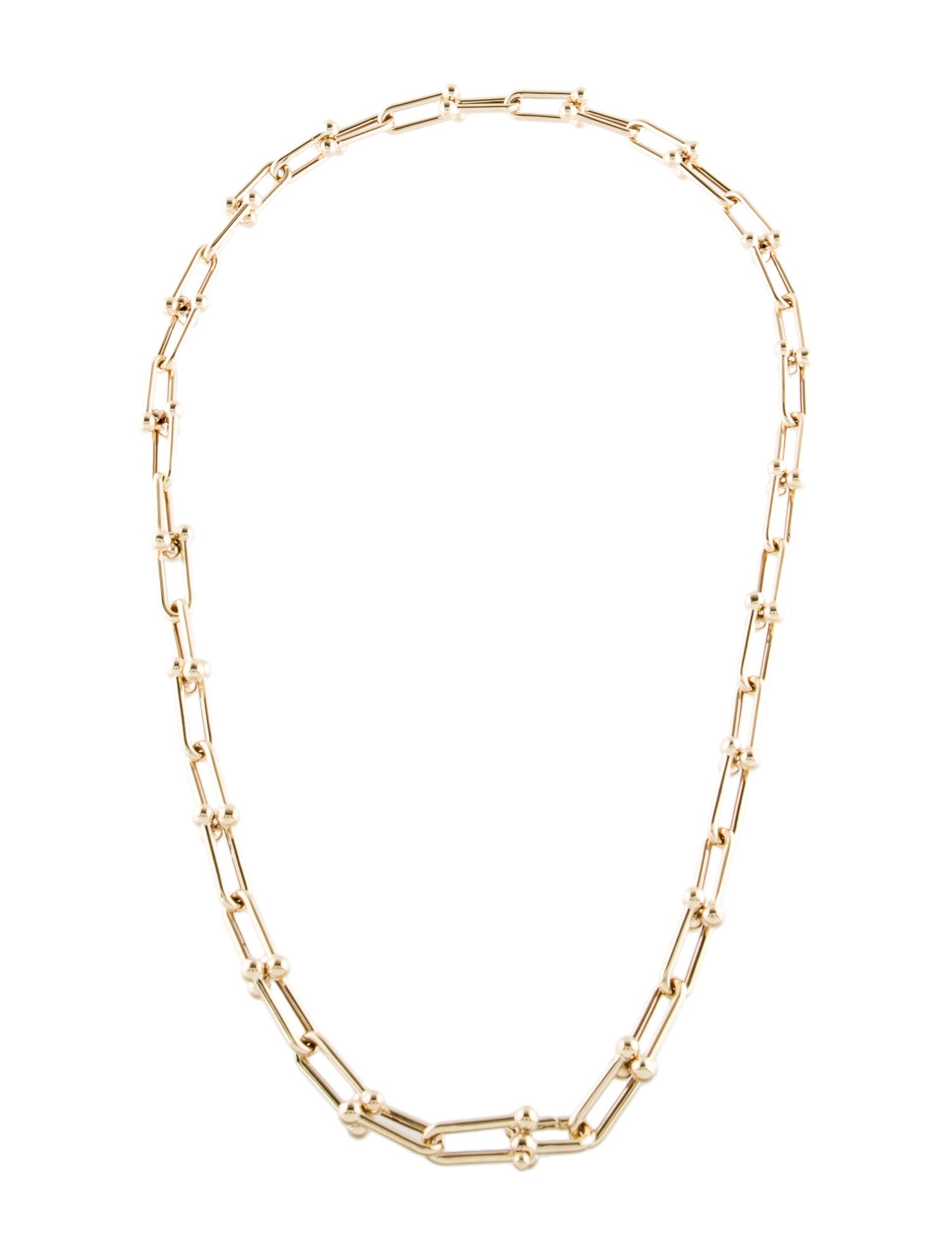 Necklace 14K Stirrup Large Link Chain Necklace - 14K Yellow Gold Chain ...
