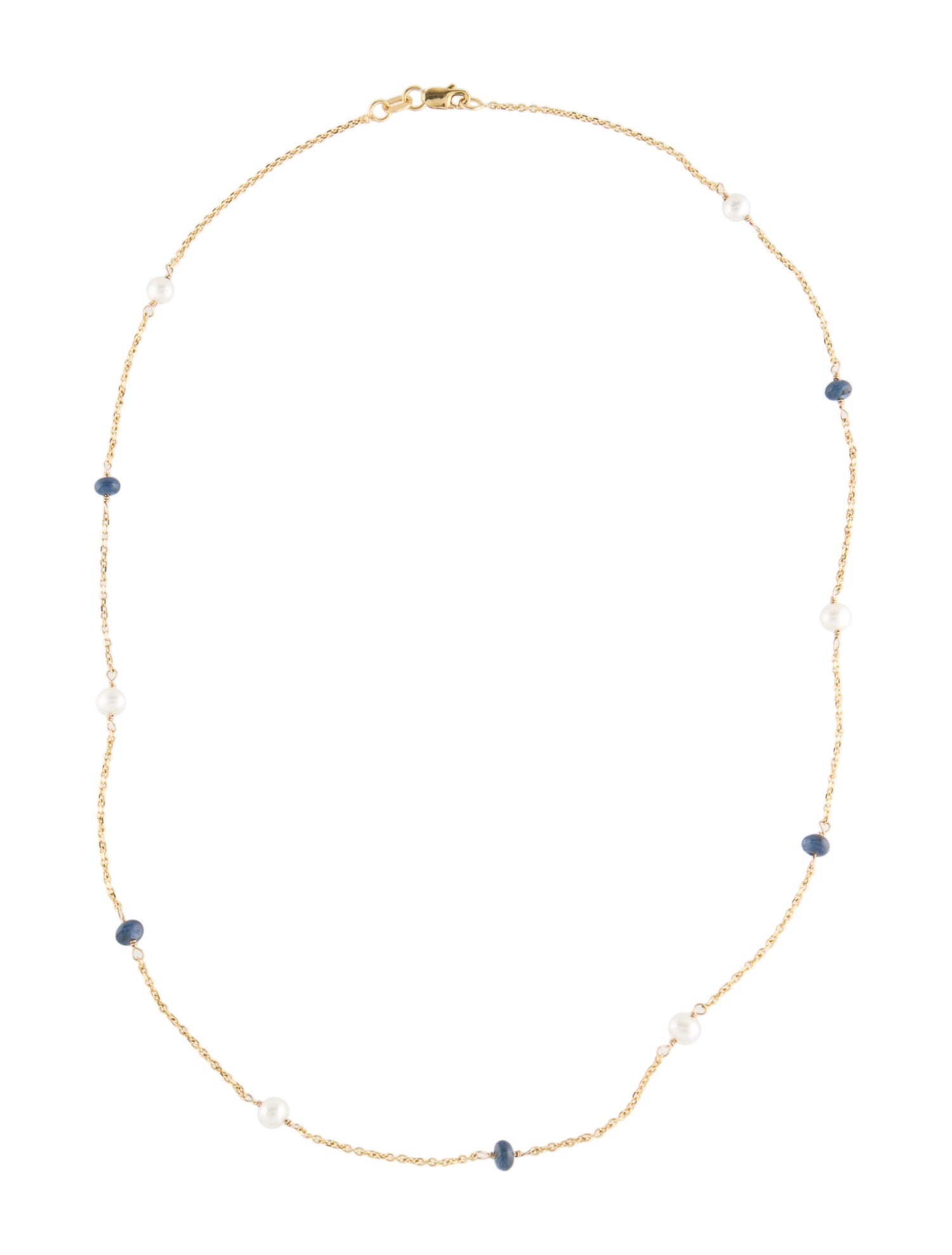 Tous 18K Pearl Station Necklace - 18K Yellow Gold Station, Necklaces ...
