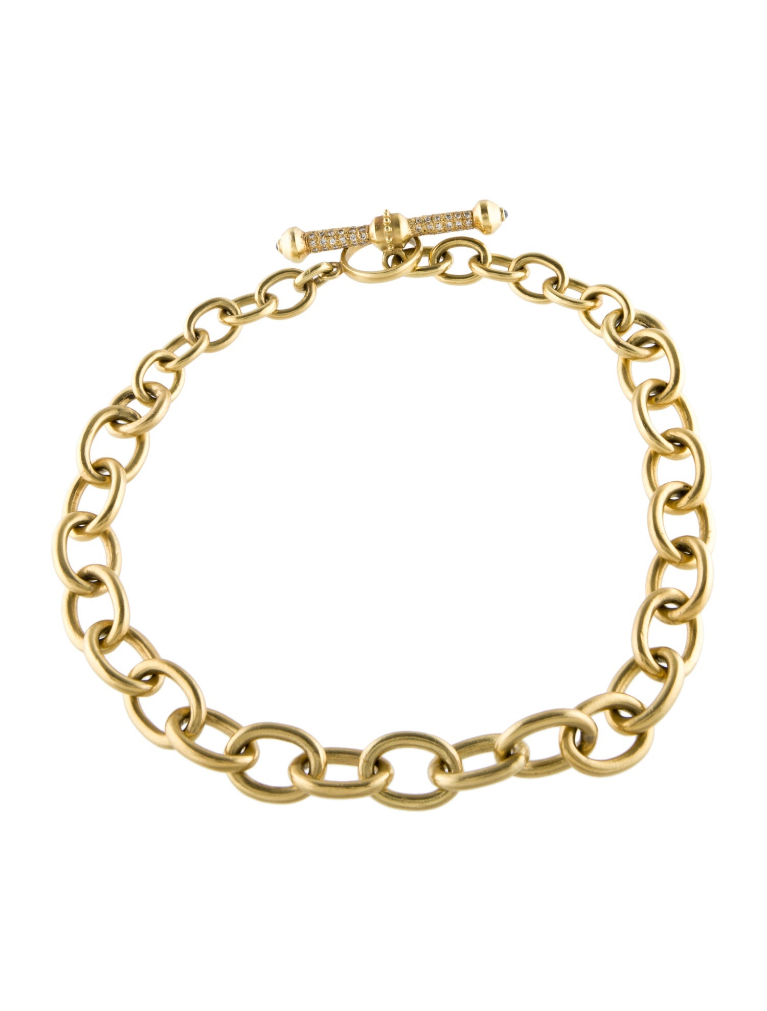 Sidney Garber 18K Diamond Clasp Convertible Tivoli Chain Necklace - 18K ...